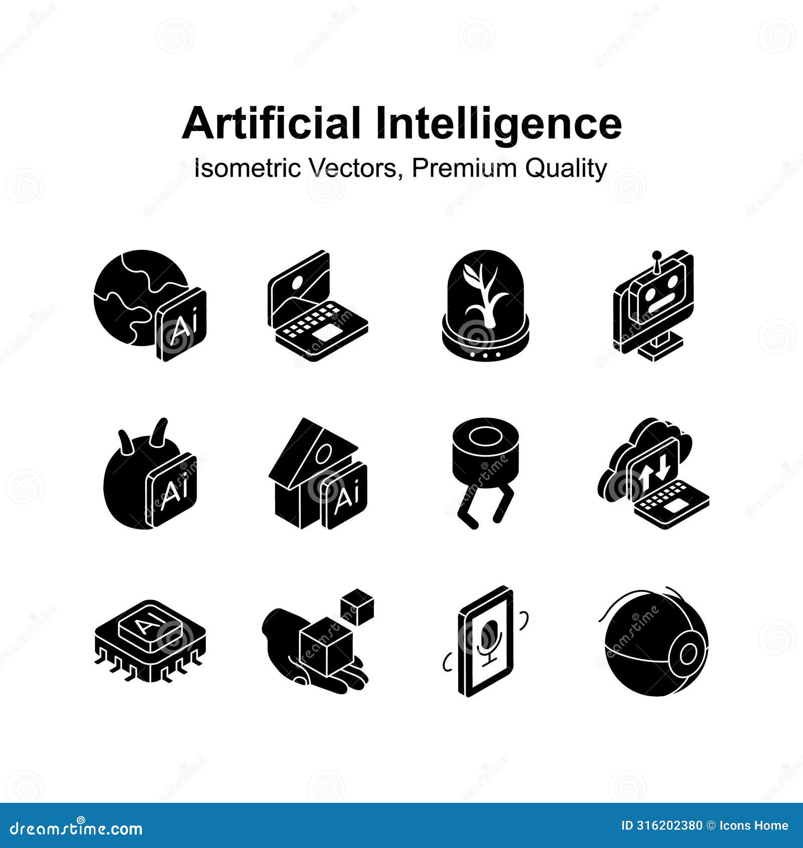 Head with Microprocessor Chip, Concept Icon of Brain Chip, Ai Brain ...