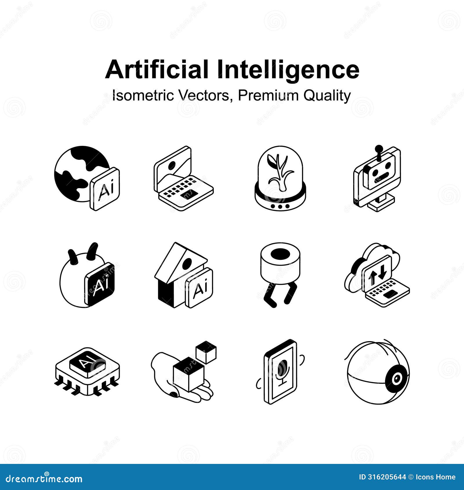 Head with Microprocessor Chip, Concept Icon of Brain Chip, Ai Brain ...