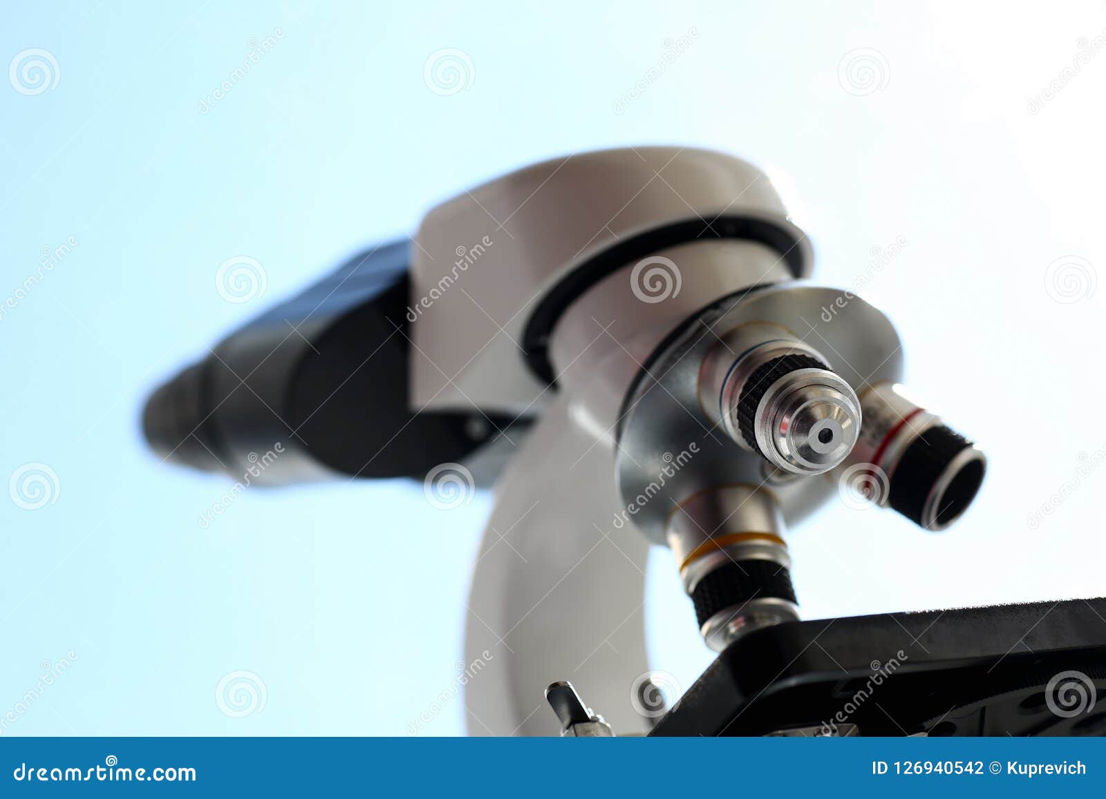 The Head Microscope on the Background of Stock Photo - Image of ...