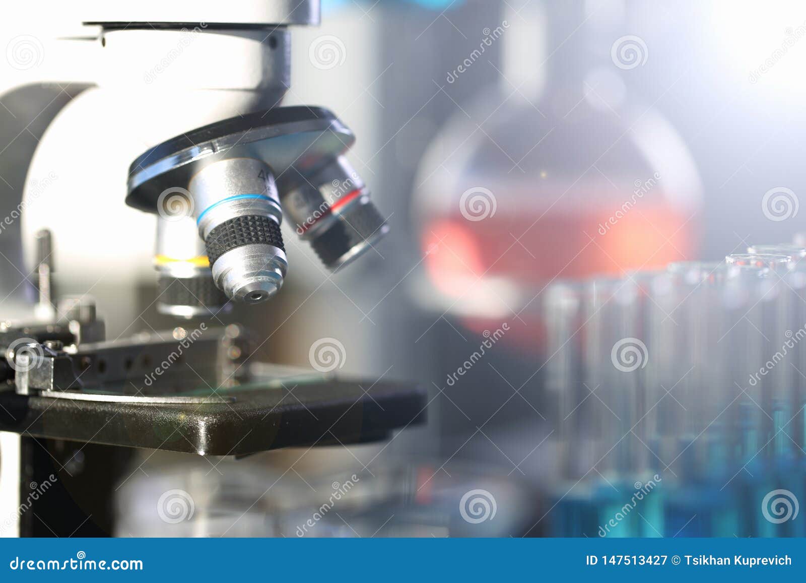 Head Microscope On The Background Laboratory Royalty-Free Stock Photo ...