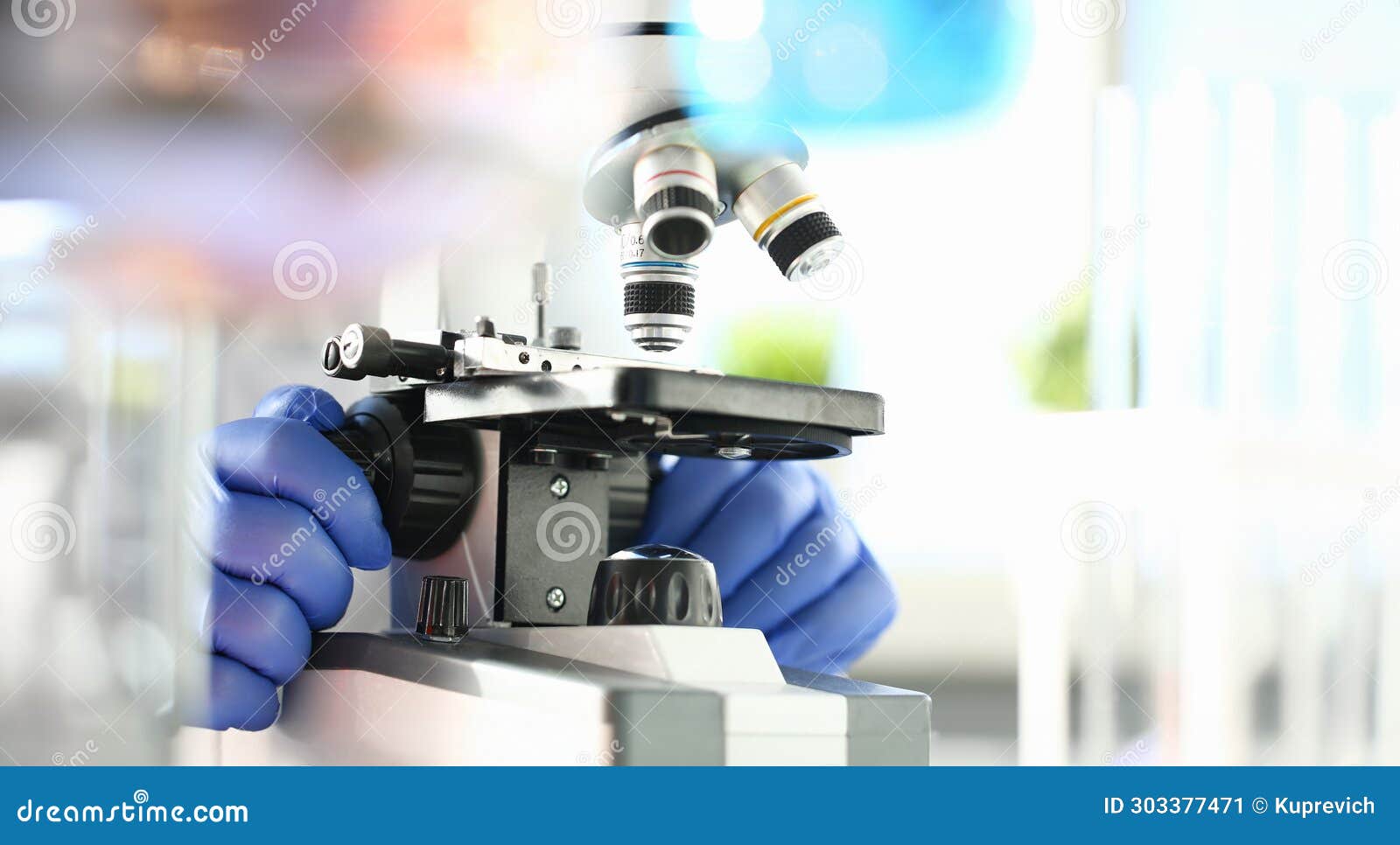 The Head Microscope On The Background Of Stock Image | CartoonDealer.com #126880765