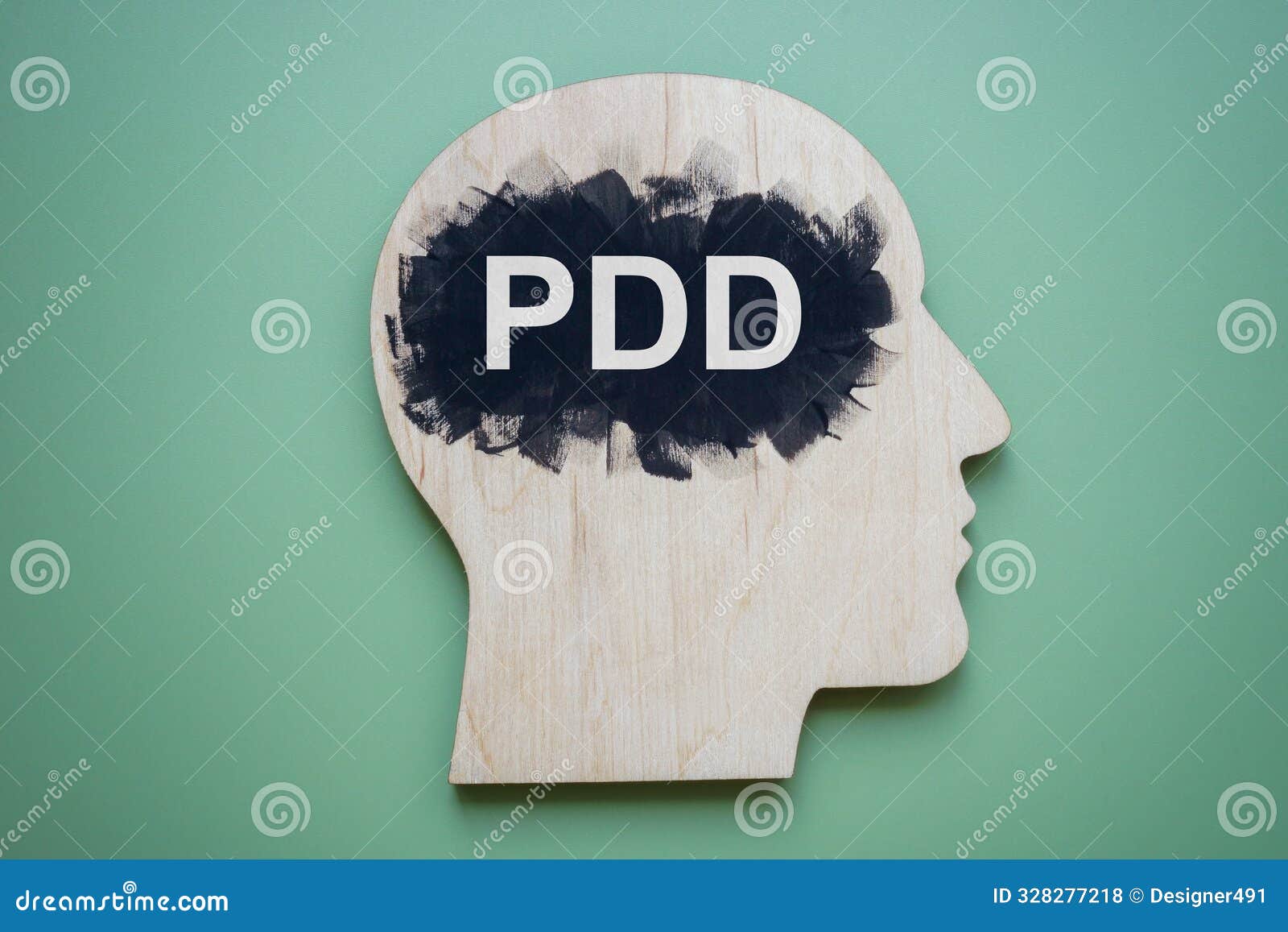 Head Model with Inscription PDD Persistent Depressive Disorder. Stock ...