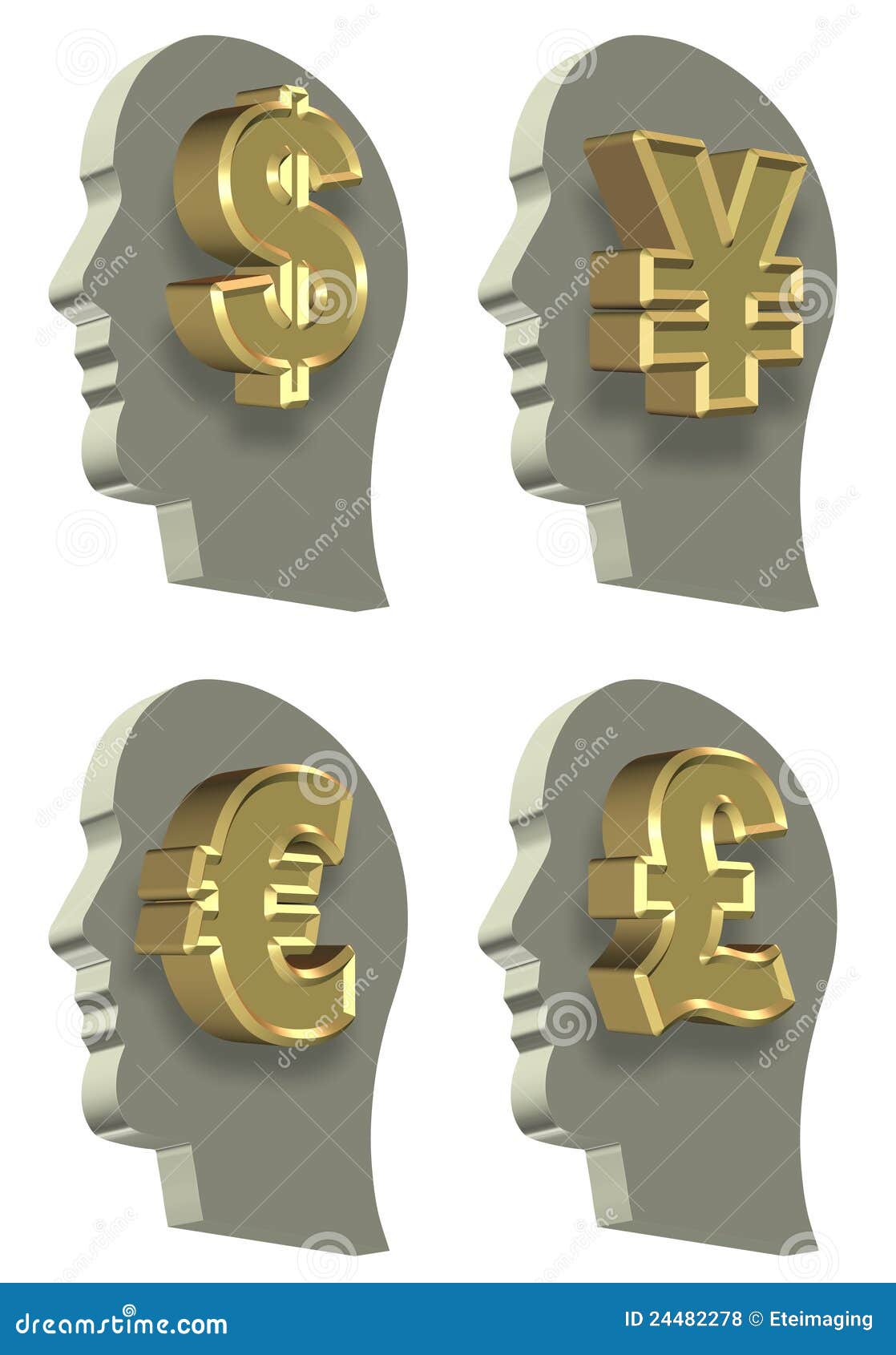 Head and money set stock illustration. Illustration of finance - 24482278