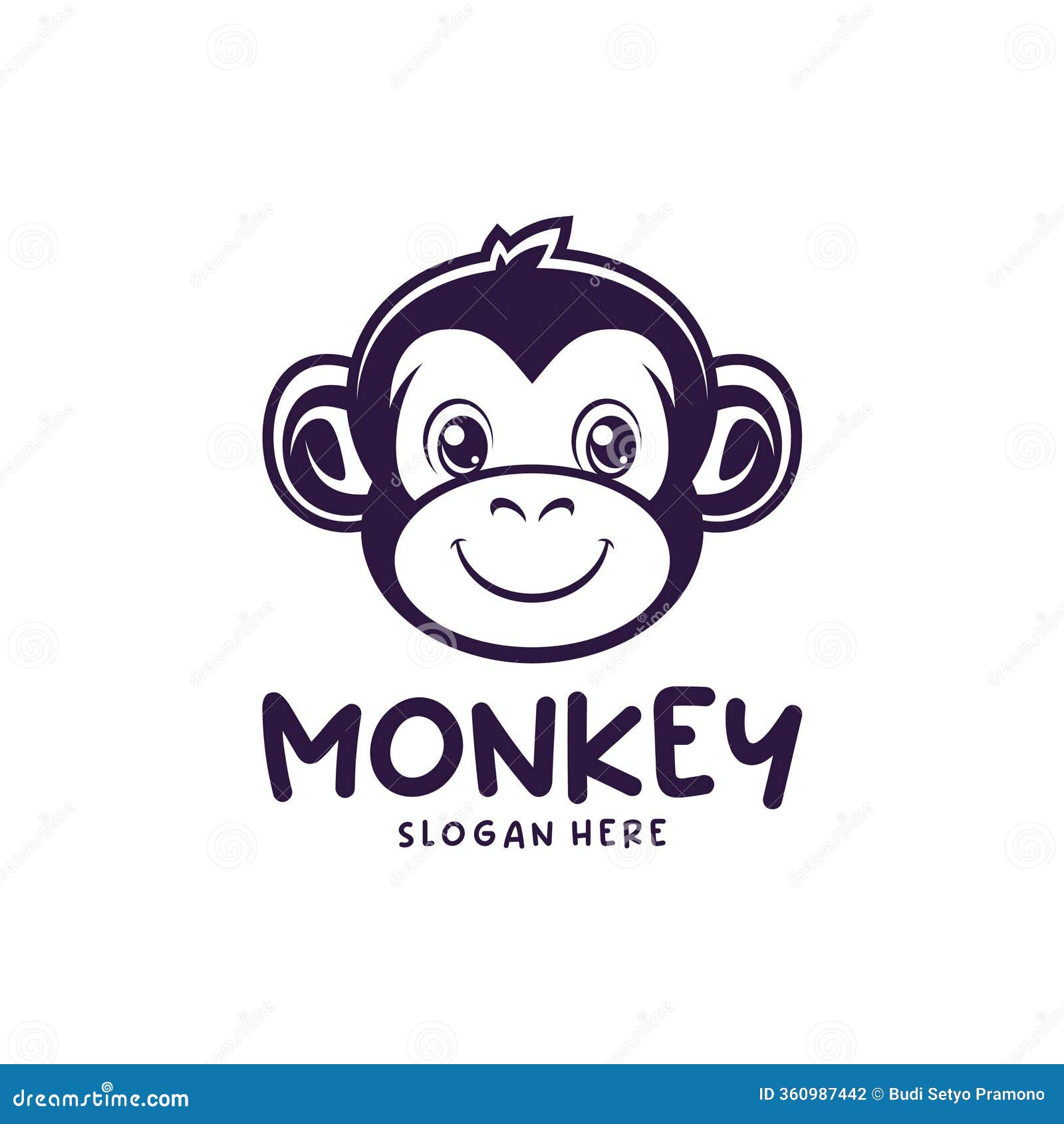 Head Monkey Mascot Logo Template Vector. Creative Monkey Logo Vector ...