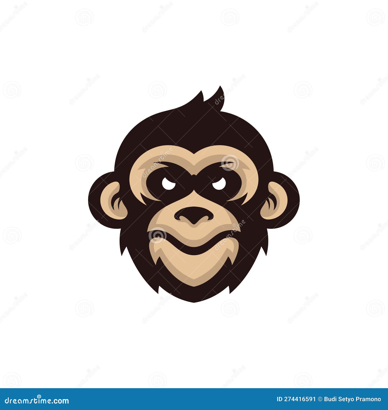 Head Monkey Mascot Logo Template Vector. Creative Monkey Logo Vector ...