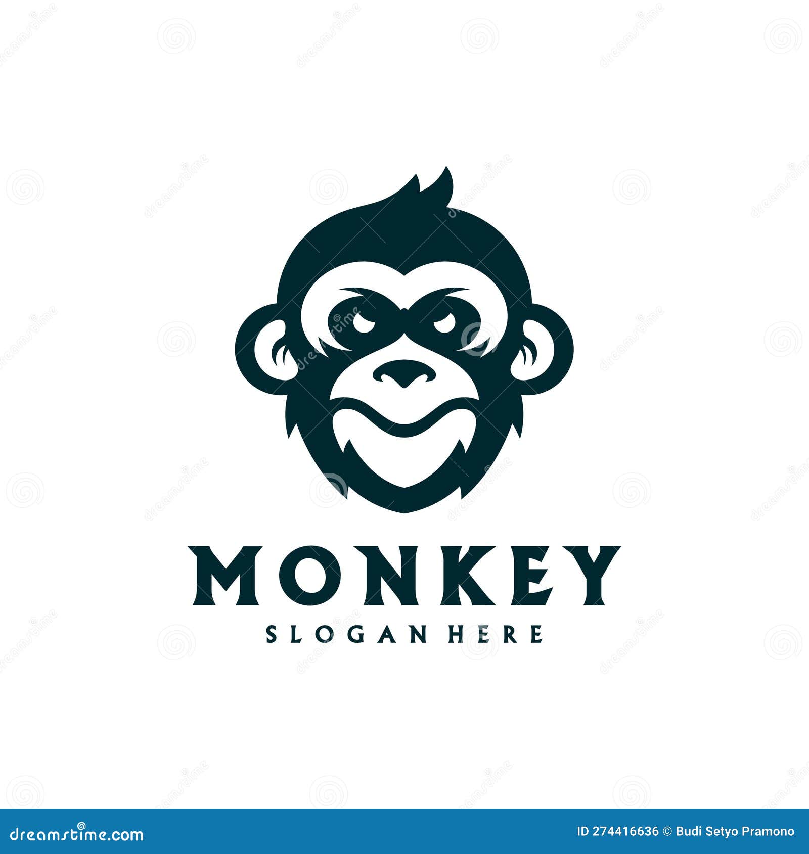 Head Monkey Mascot Logo Template Vector. Creative Monkey Logo Vector ...