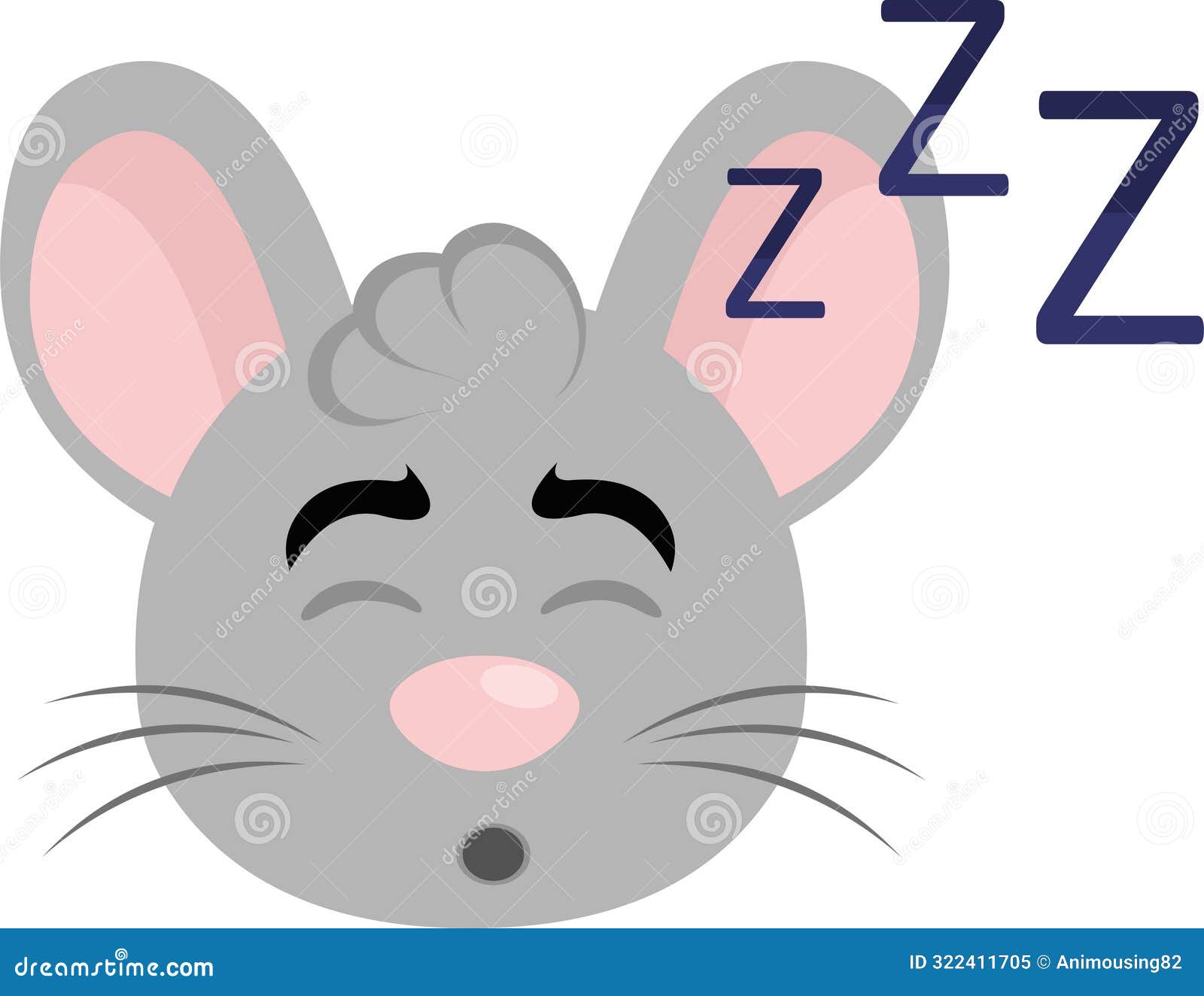Head mouse sleeping stock vector. Illustration of bedtime - 322411705