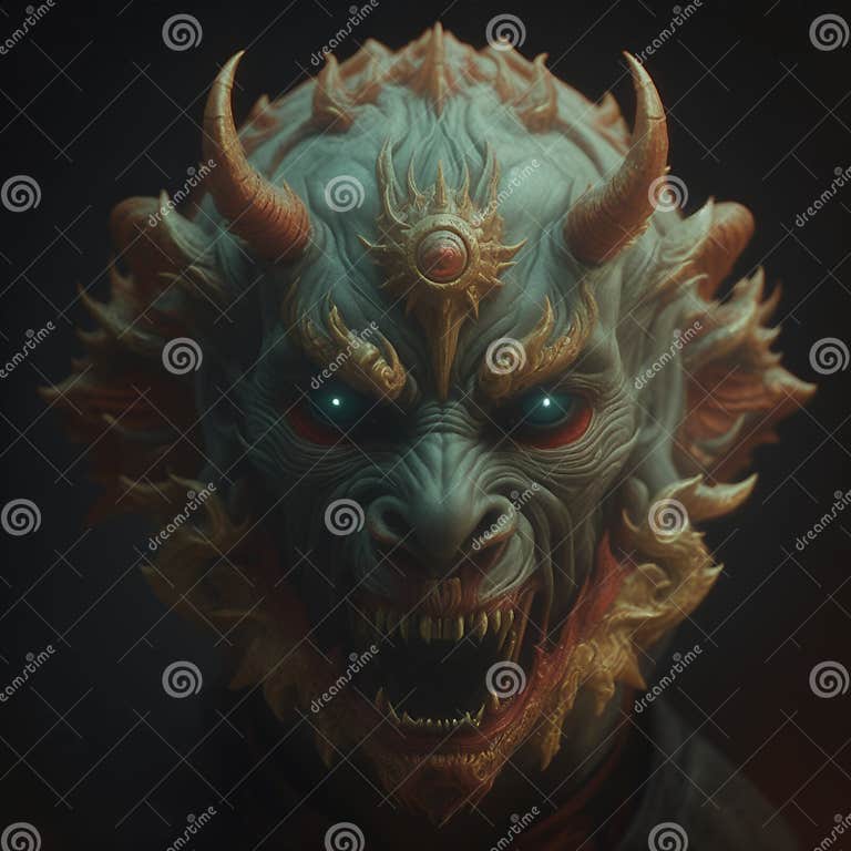 Abstract Decorative Mask of a Non-existent Creature. Fashionable ...