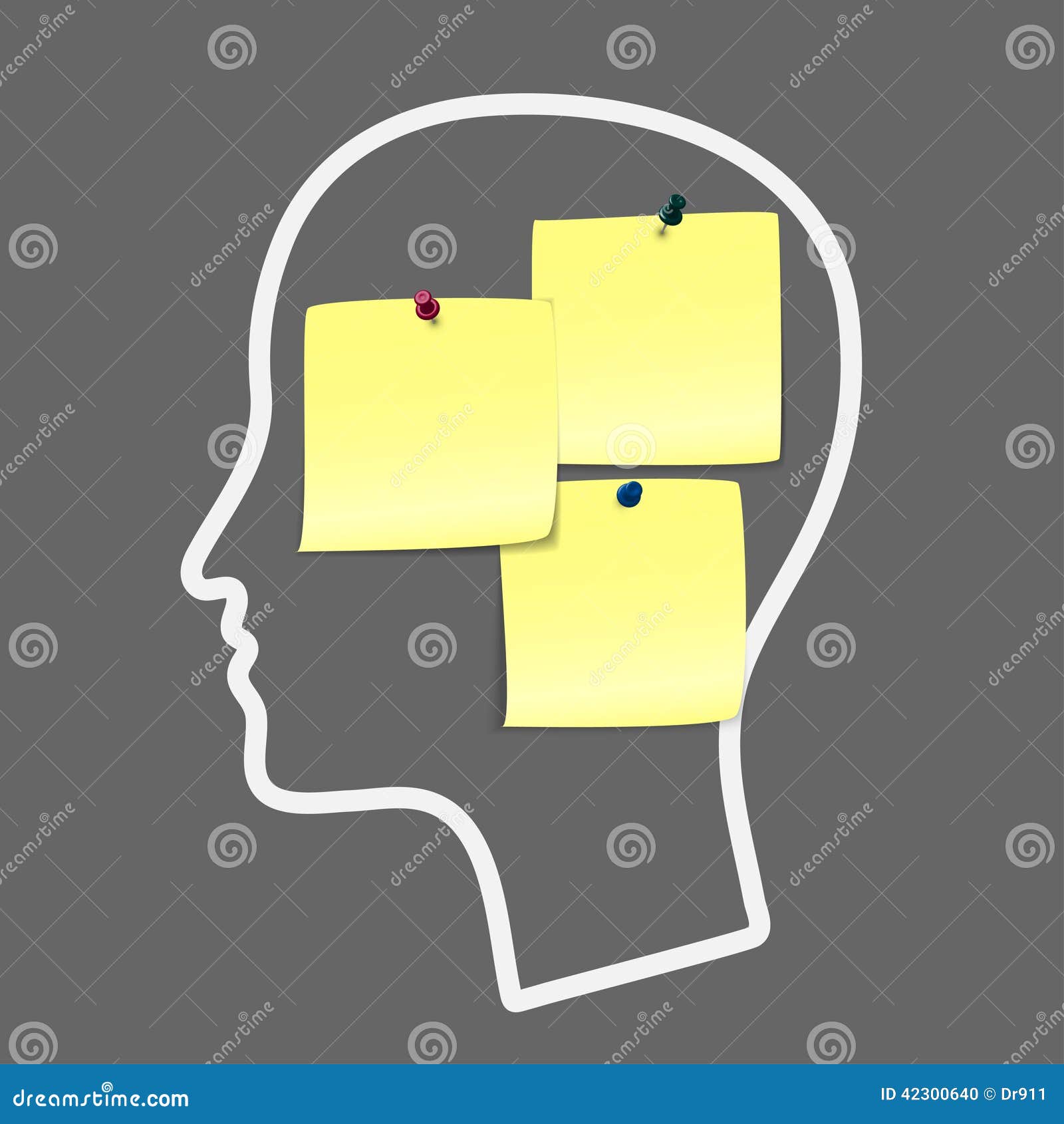 Head notes stock vector. Illustration of head, mind, book - 42300640