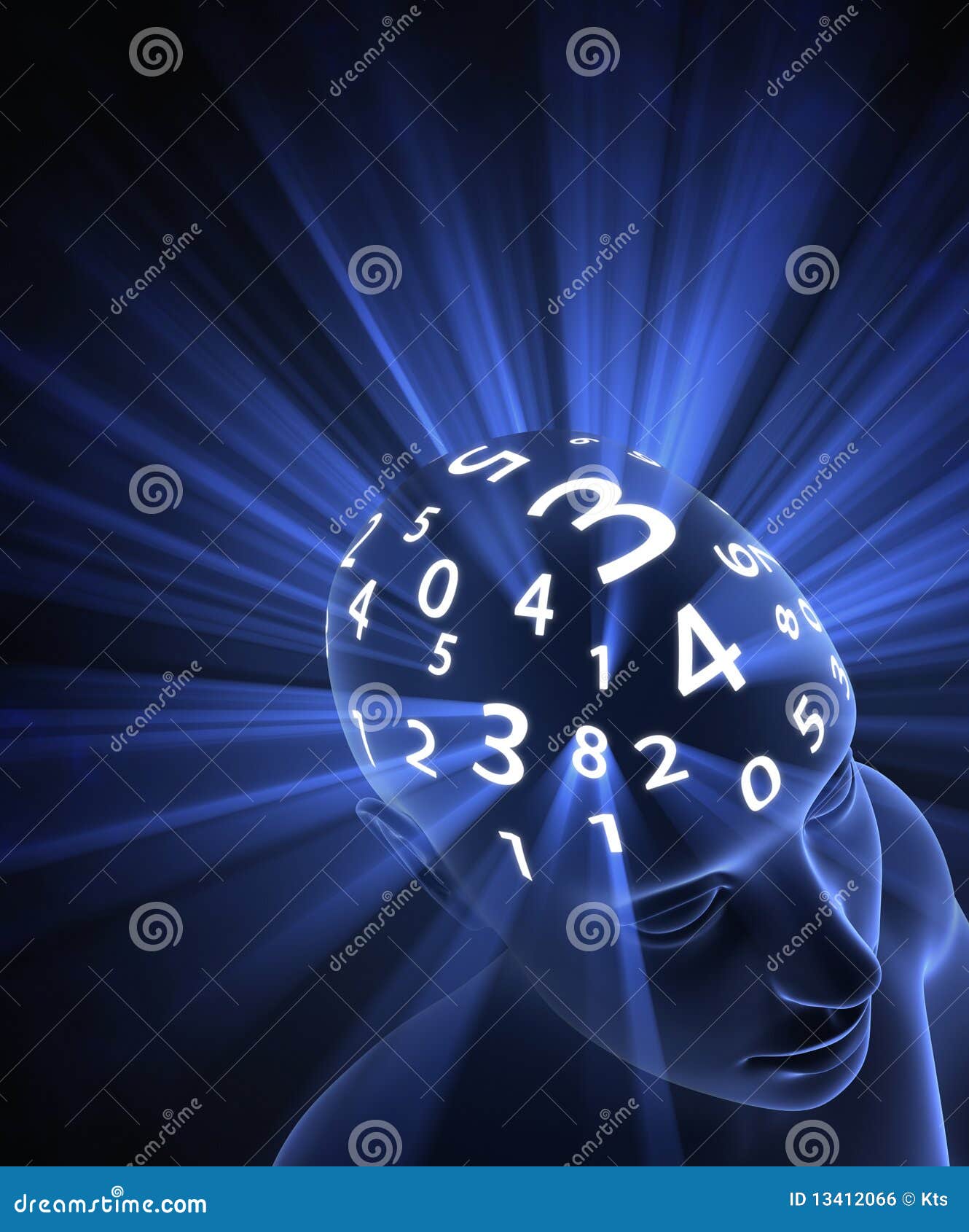 Head Numbers stock illustration. Illustration of imagination - 13412066