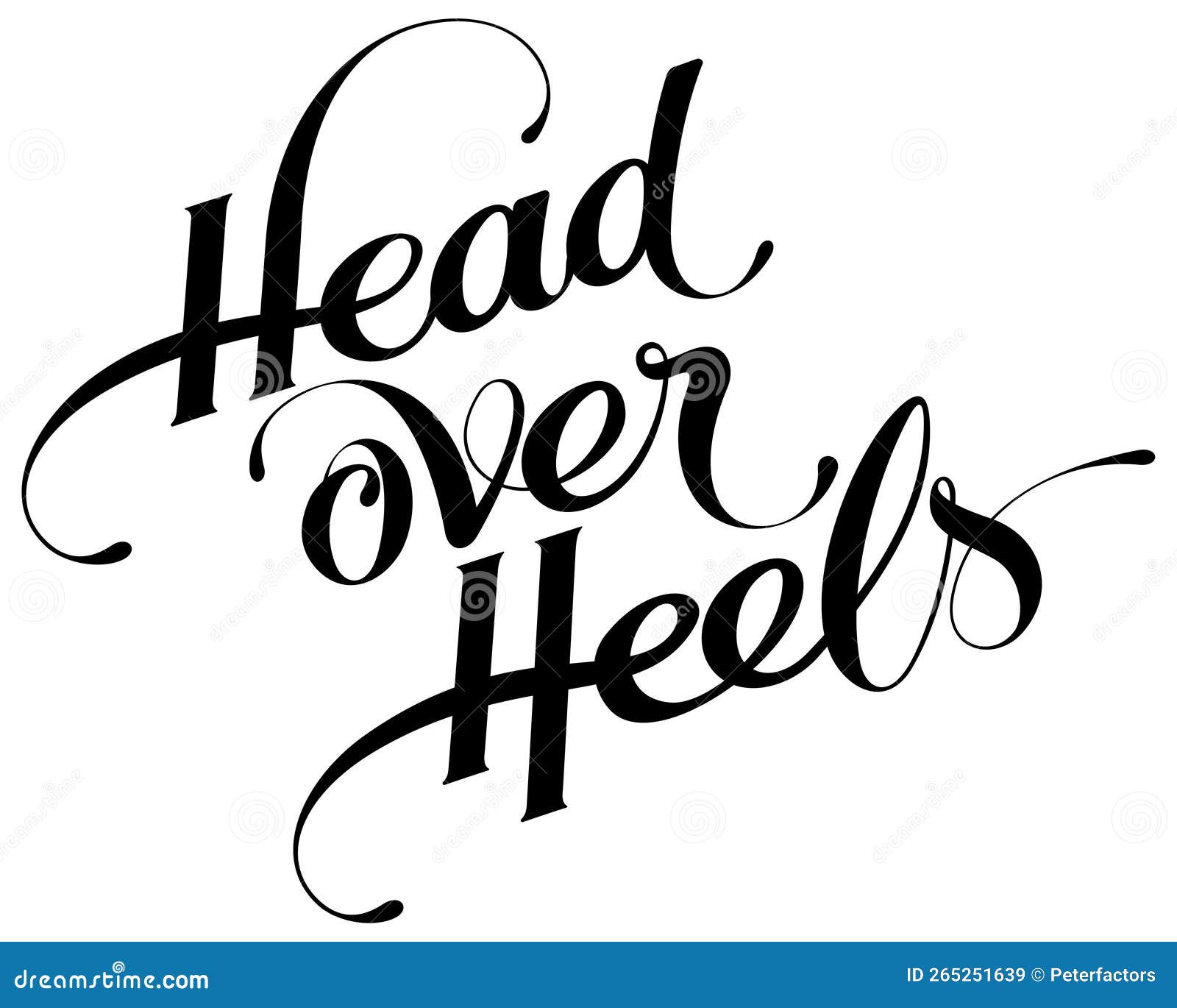 Head Over Heels - Custom Calligraphy Text Stock Vector - Illustration ...
