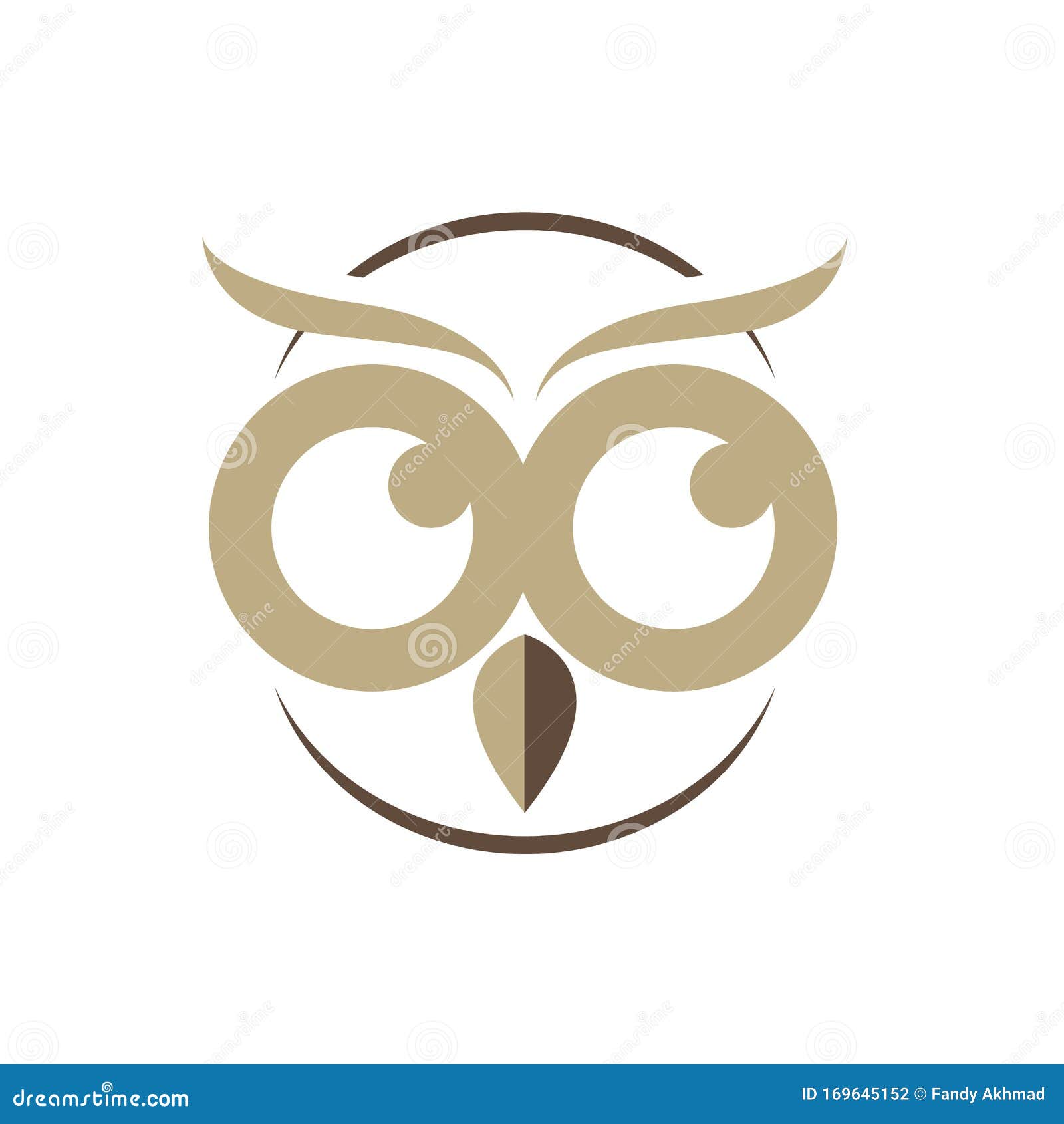 Head of Owl Logo Design Vector Illustration Symbol of Knowledge Concept ...