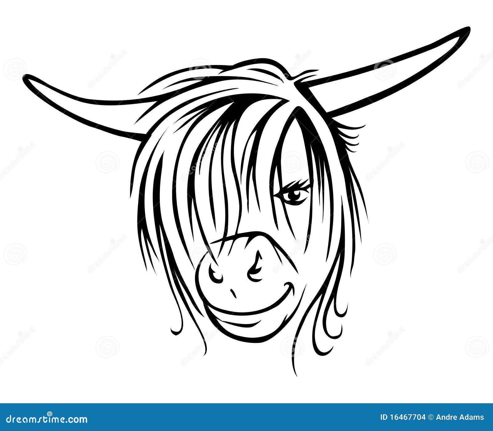 Head oxe stock illustrationer. Illustration av angus - 16467704