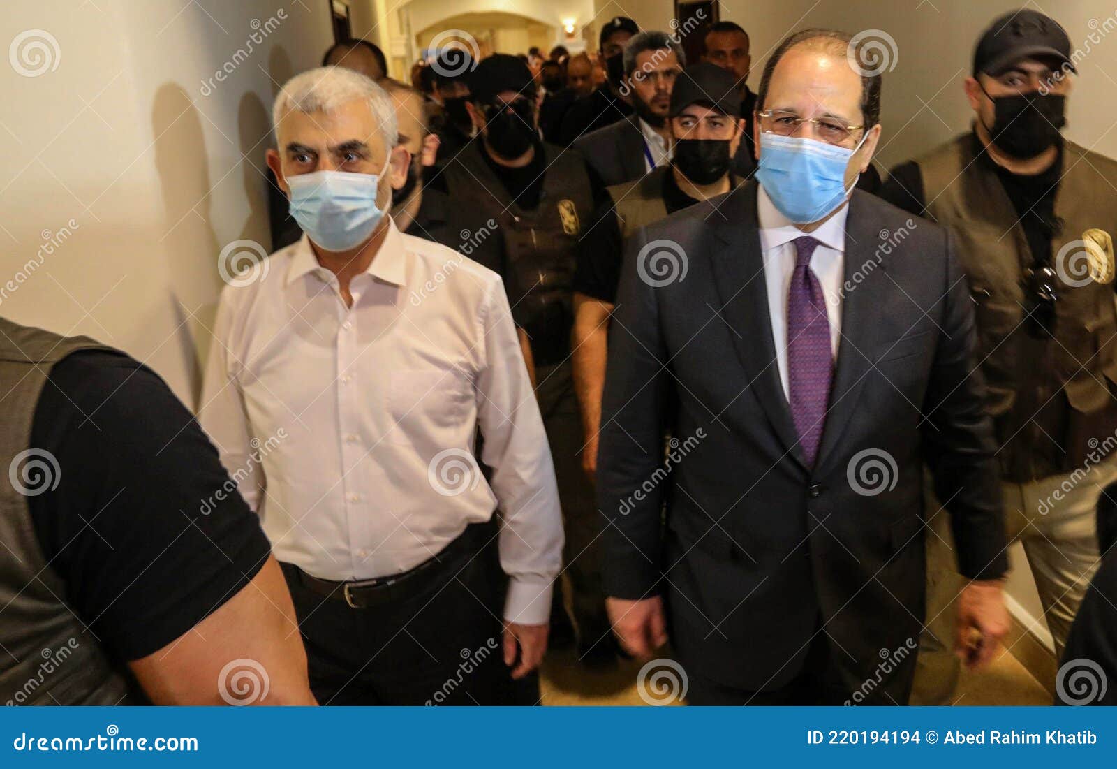 The Head Of The Palestinian Hamas Movement In Gaza, Yahya Sinwar, And ...
