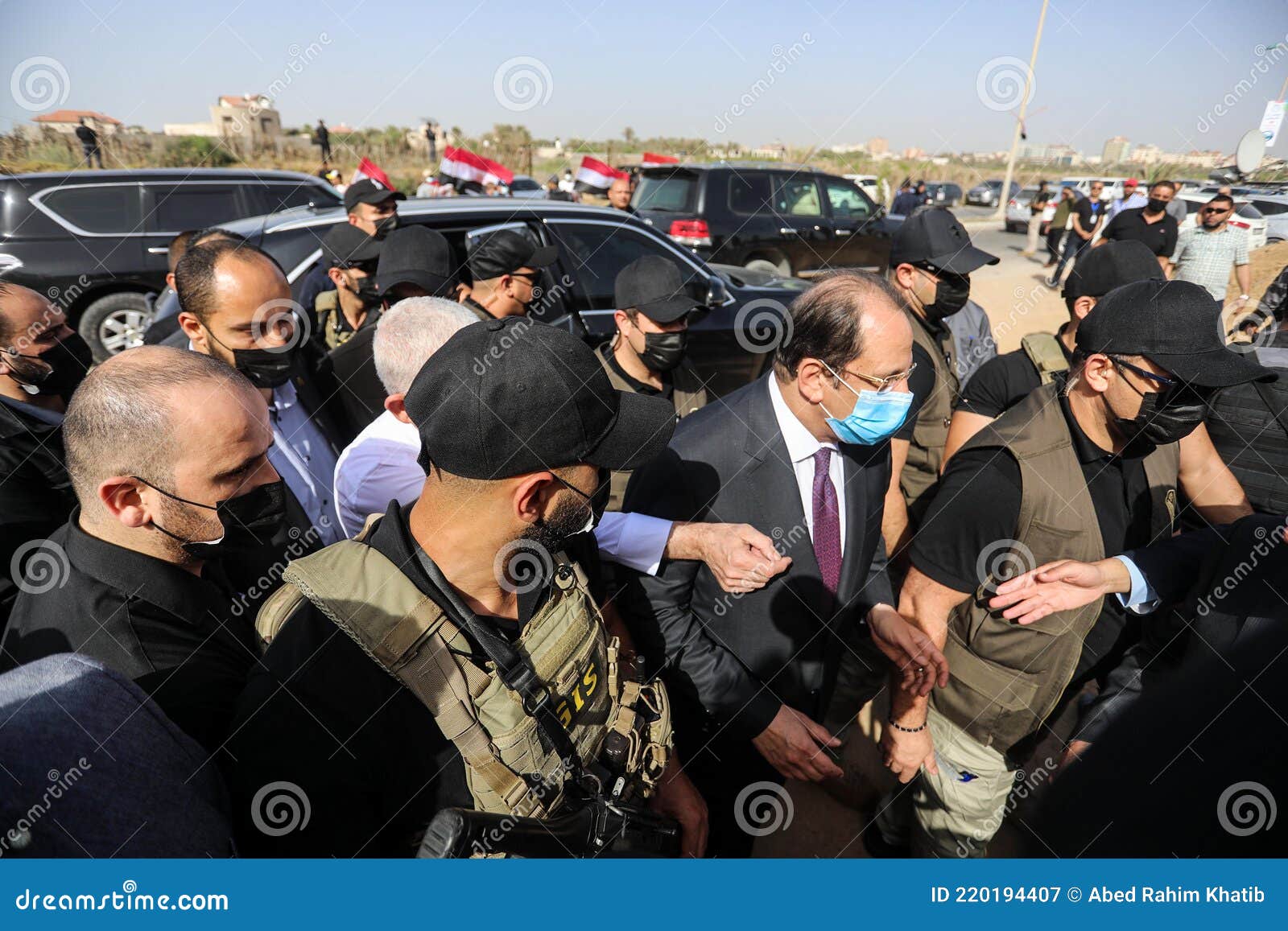 The Head Of The Palestinian Hamas Movement In Gaza, Yahya Sinwar, And ...