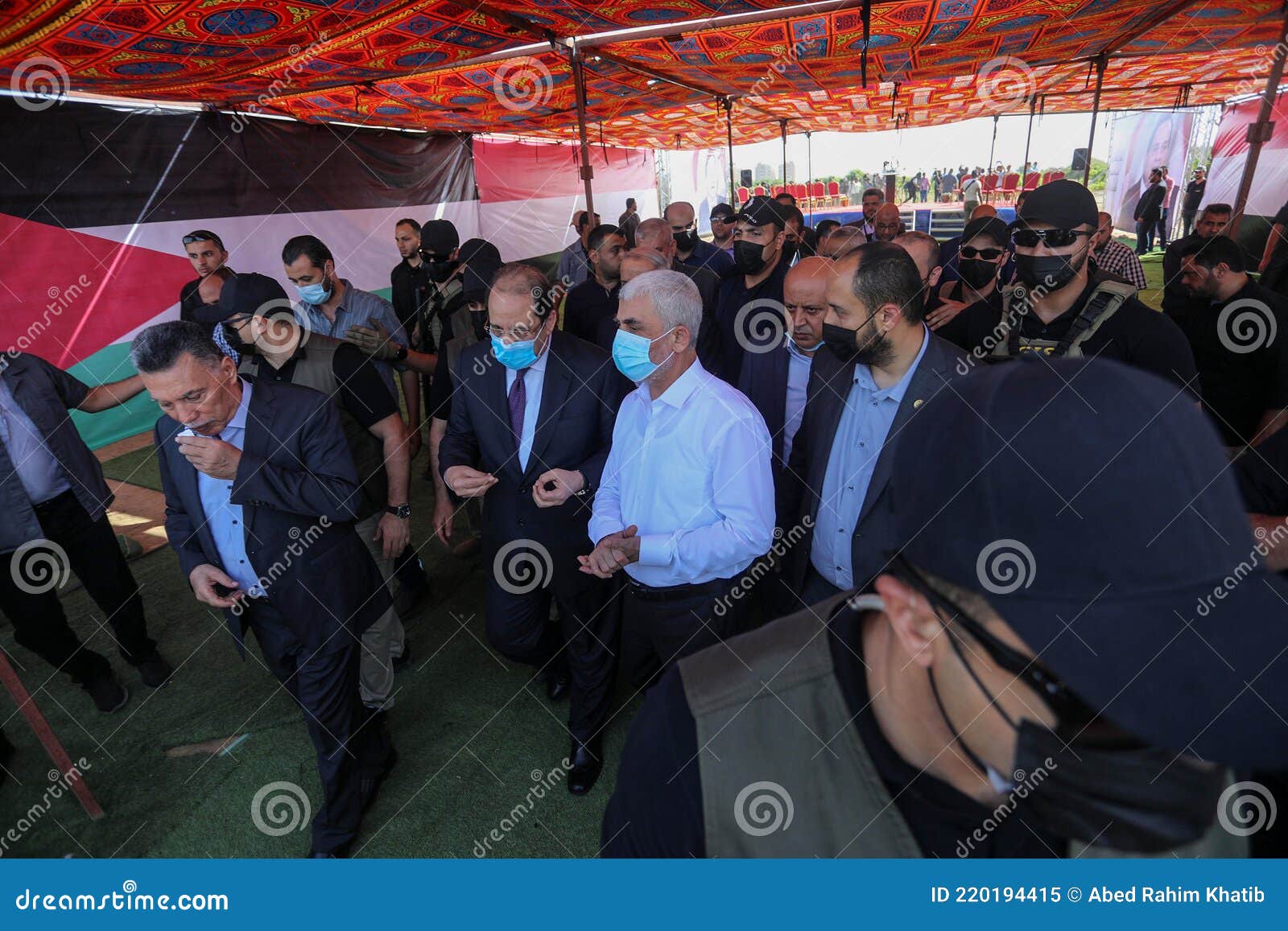 The Head Of The Palestinian Hamas Movement In Gaza, Yahya Sinwar, And ...