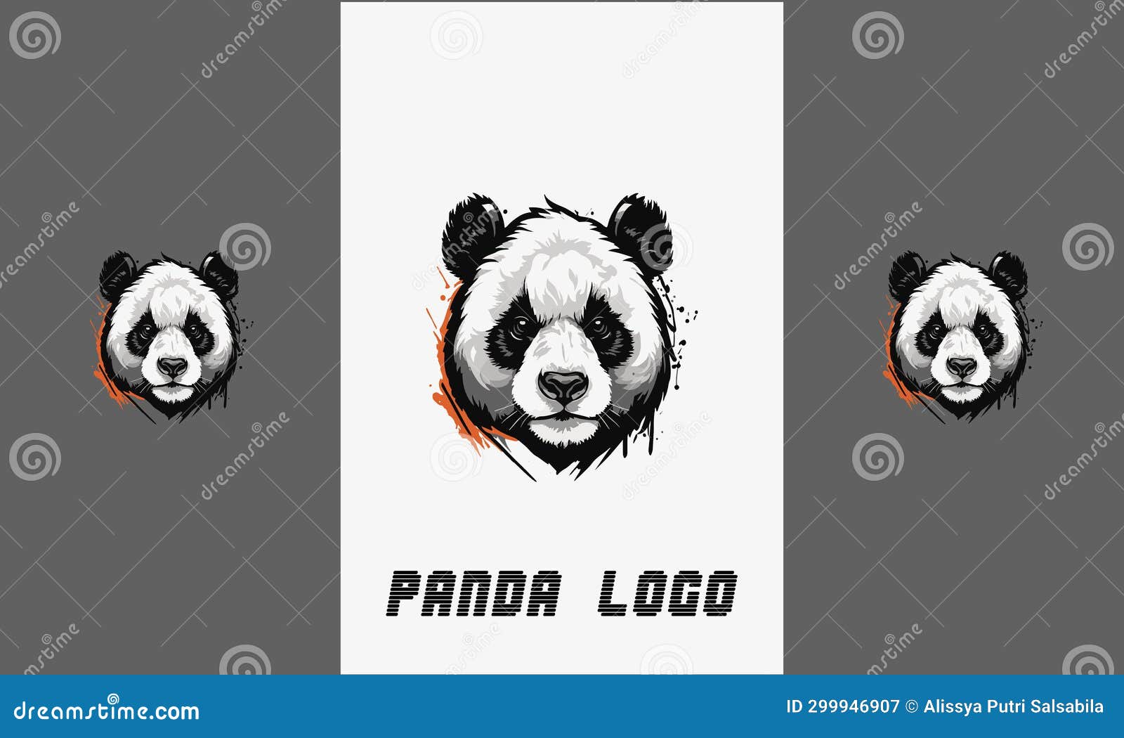 Head Panda Vector Illustration Mascot Design Stock Illustration ...
