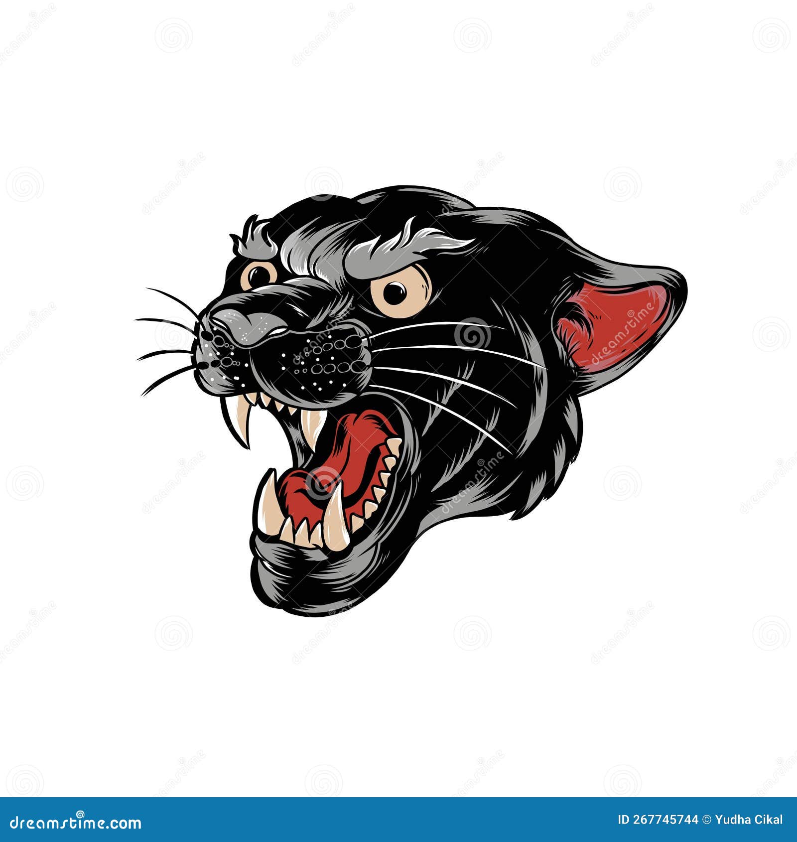 Panther Roar Drawing