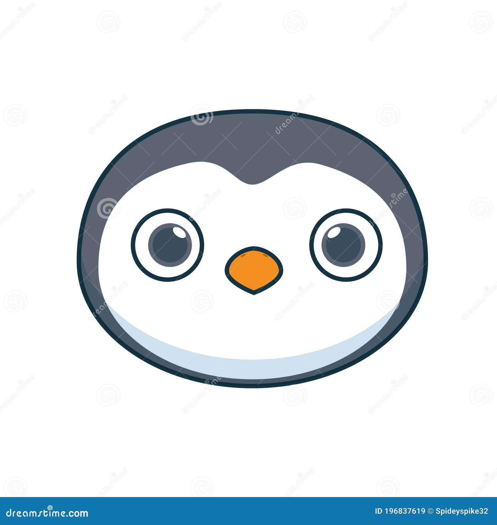 The Head of Penguin. Isolated Vector Illustration Stock Vector ...