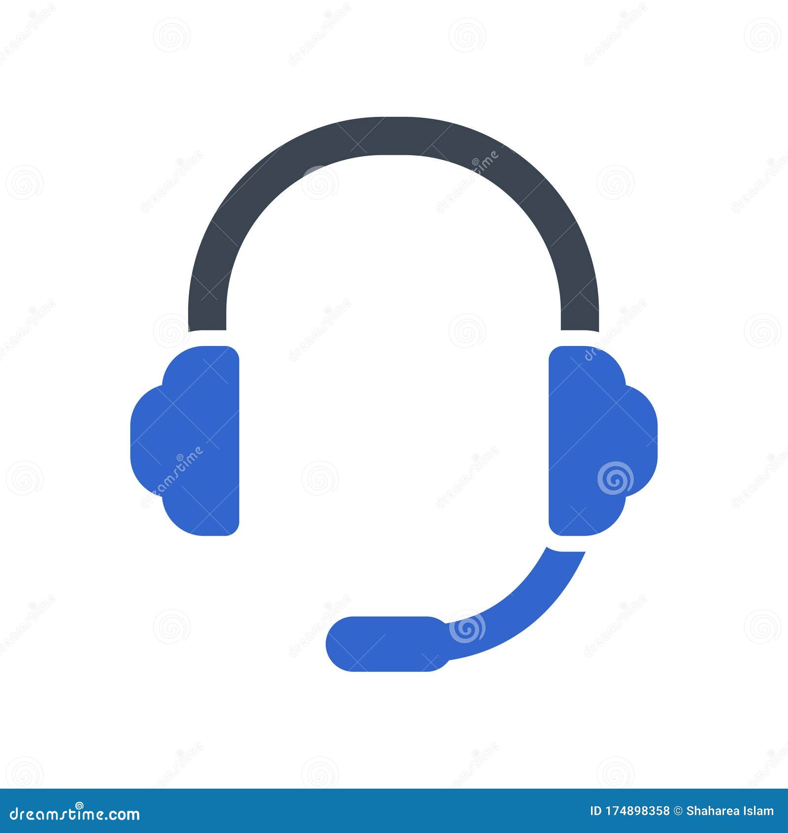 Head phone Icon stock vector. Illustration of simple - 174898358