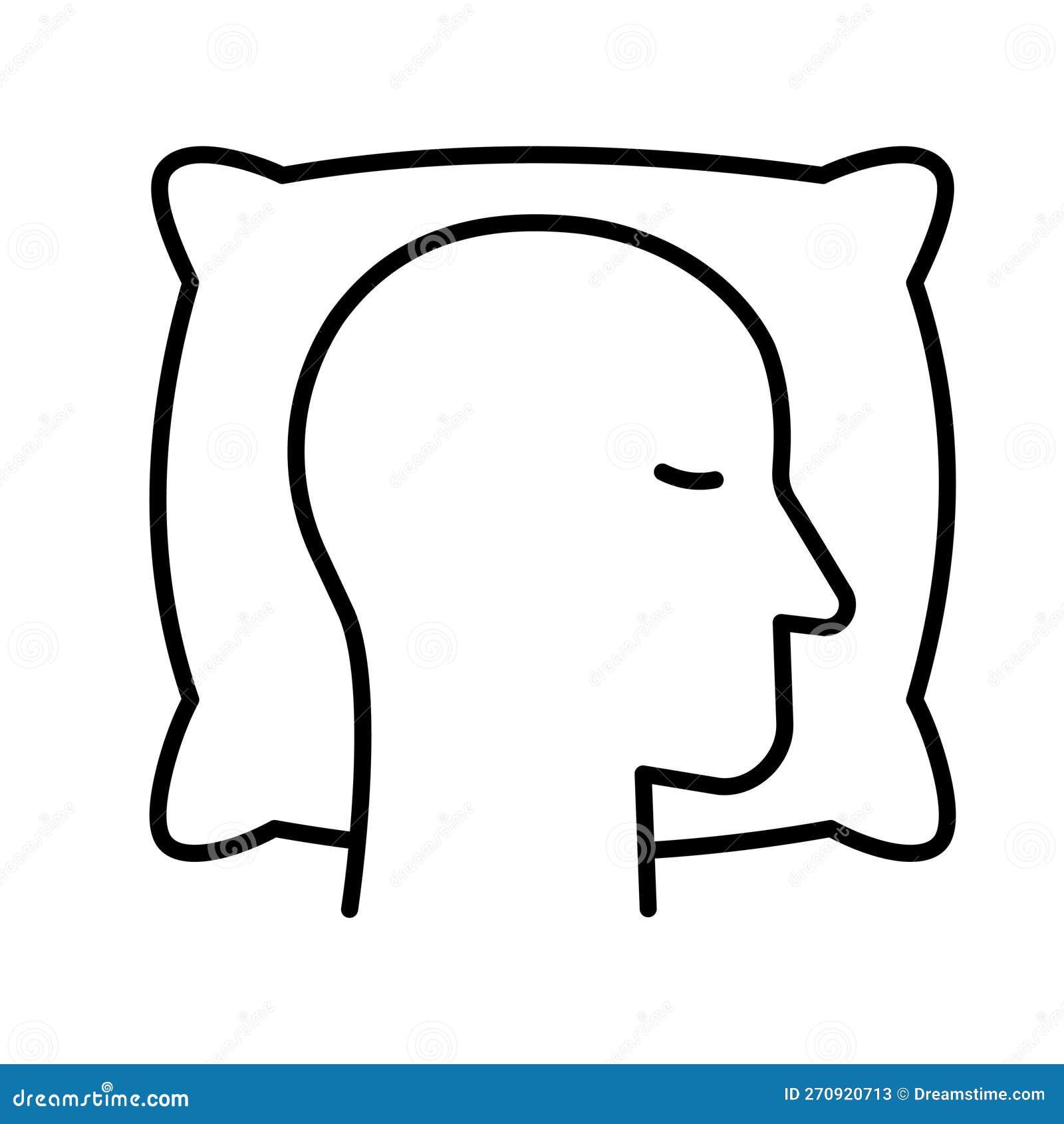 Head Pillow Sleep Icon. Sleeping Stock Vector - Illustration of sleep ...