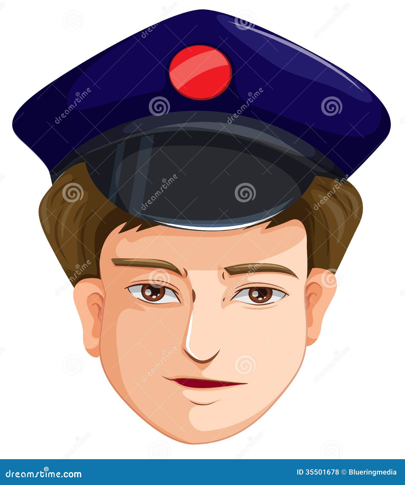 A head of a police agent stock vector. Illustration of human - 35501678