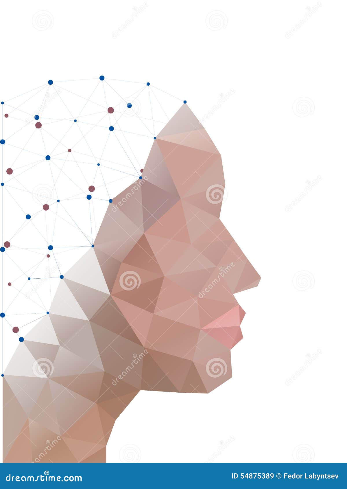 Head of Polygons. Abstract Form of Human Stock Vector - Illustration of cutout, human: 54875389