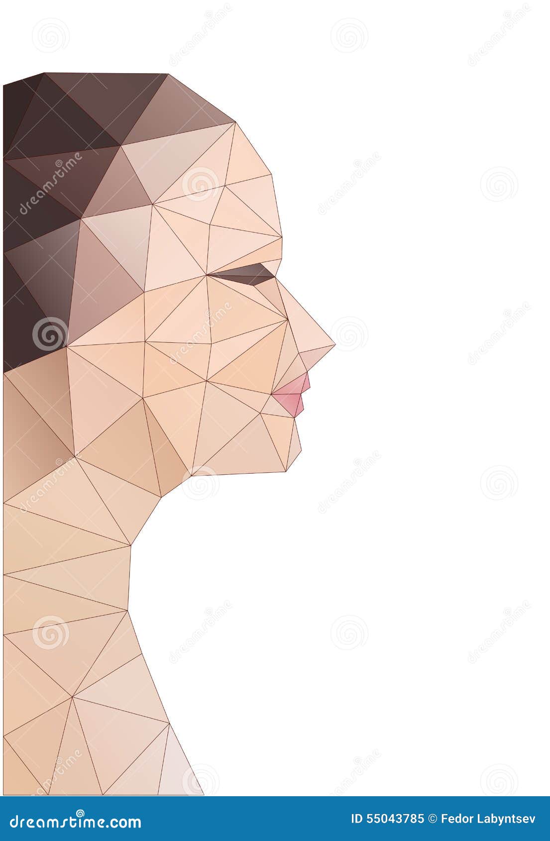 Head of Polygons. Abstract Form of Human Stock Vector - Illustration of ...