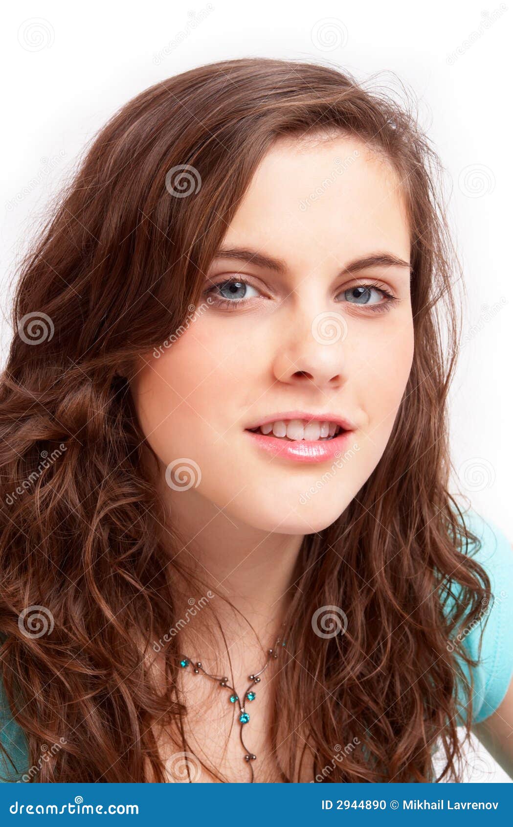 Head Portrait of a Pretty Girl Stock Photo - Image of cheerful, lady ...