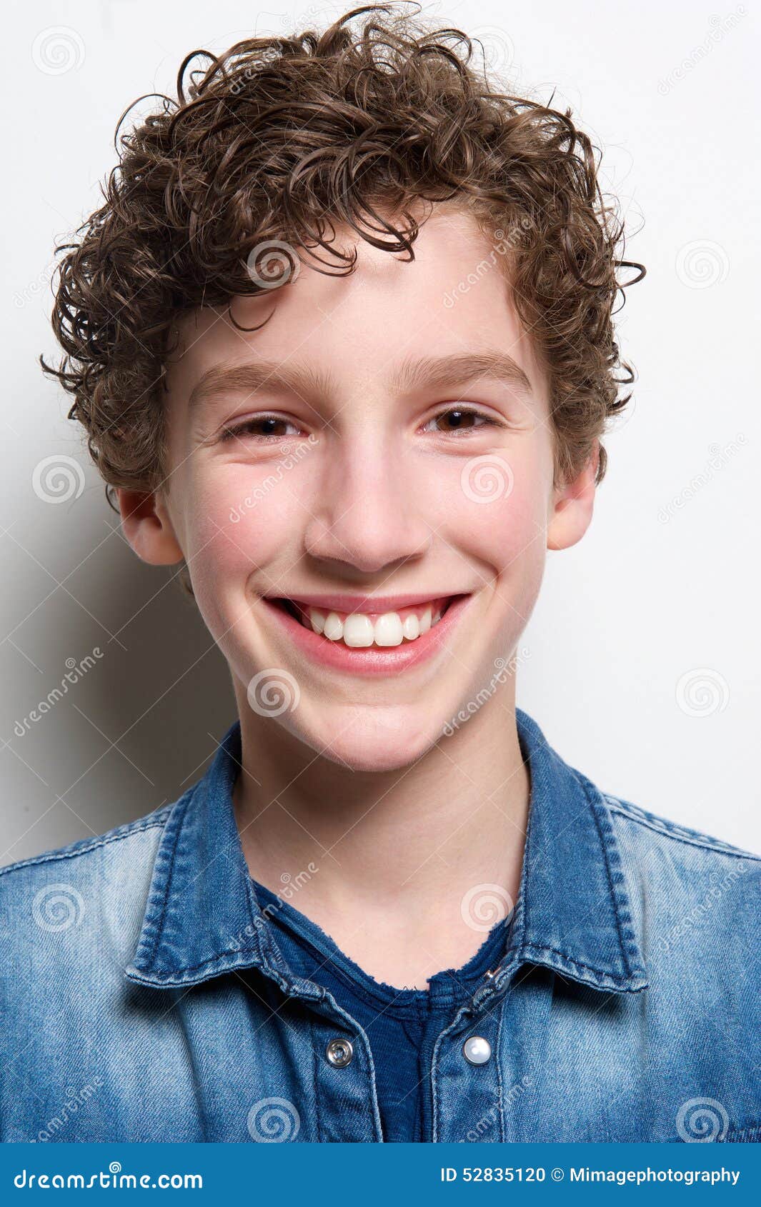 Head Portrait of a Young Boy Smiling Stock Photo - Image of cool ...