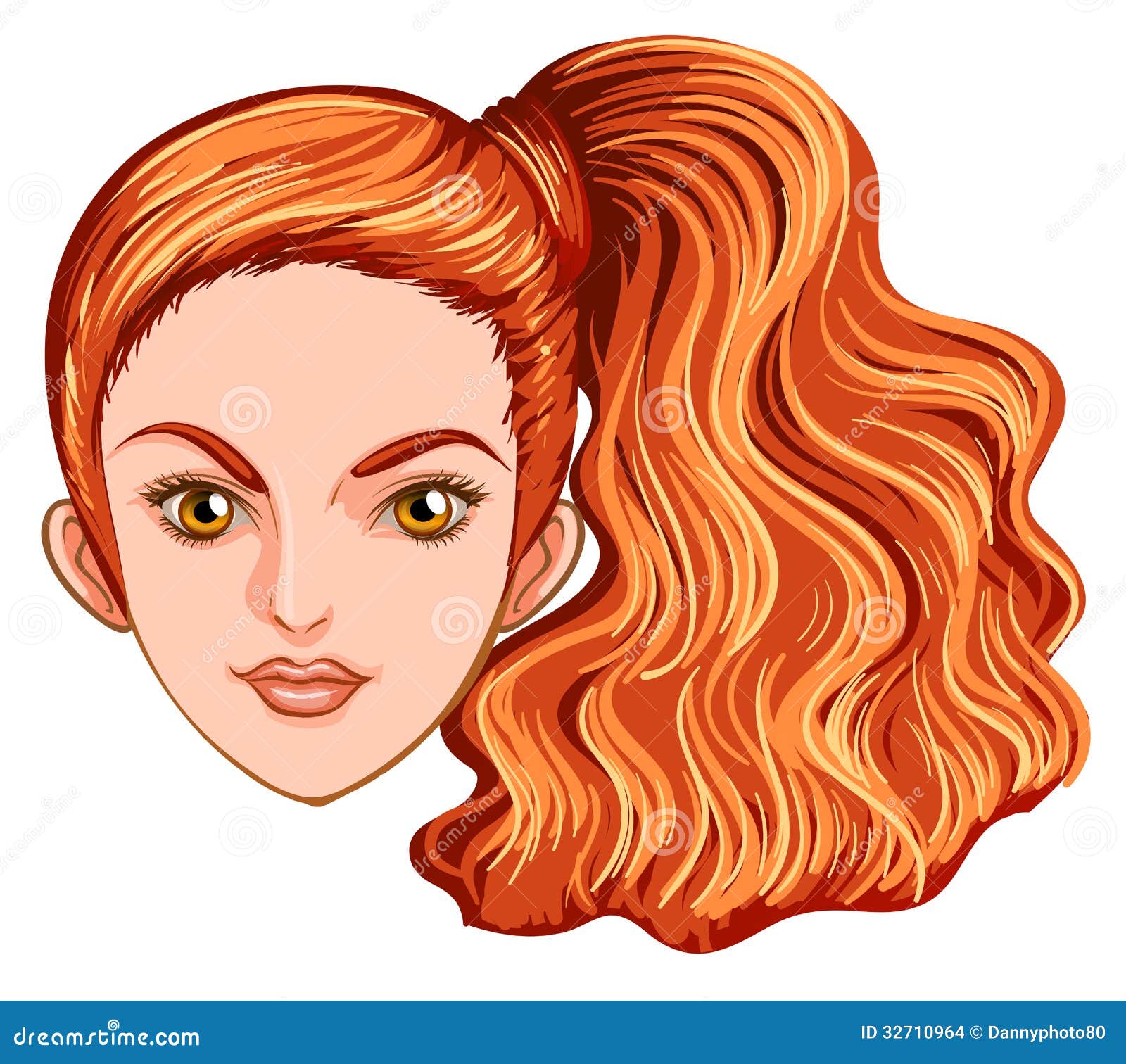 A head of a pretty woman stock vector. Illustration of eyes - 32710964