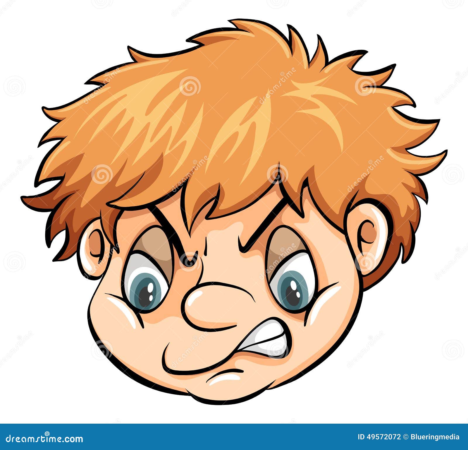 A Head of a Problematic Boy Stock Vector - Illustration of facial ...