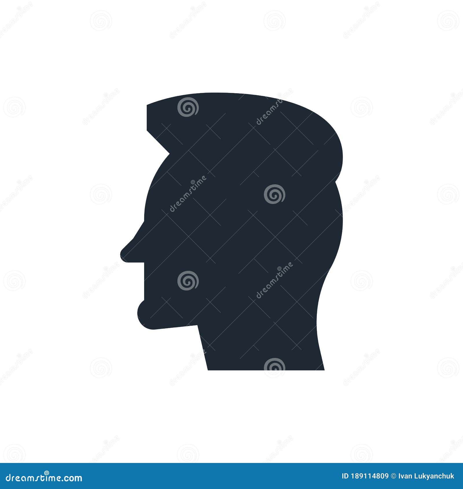Head profile icon stock vector. Illustration of template - 189114809