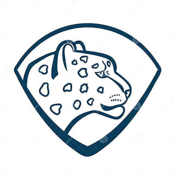 The Head of the Profile of the Snow Leopard Coat of Arms. Stock Vector ...