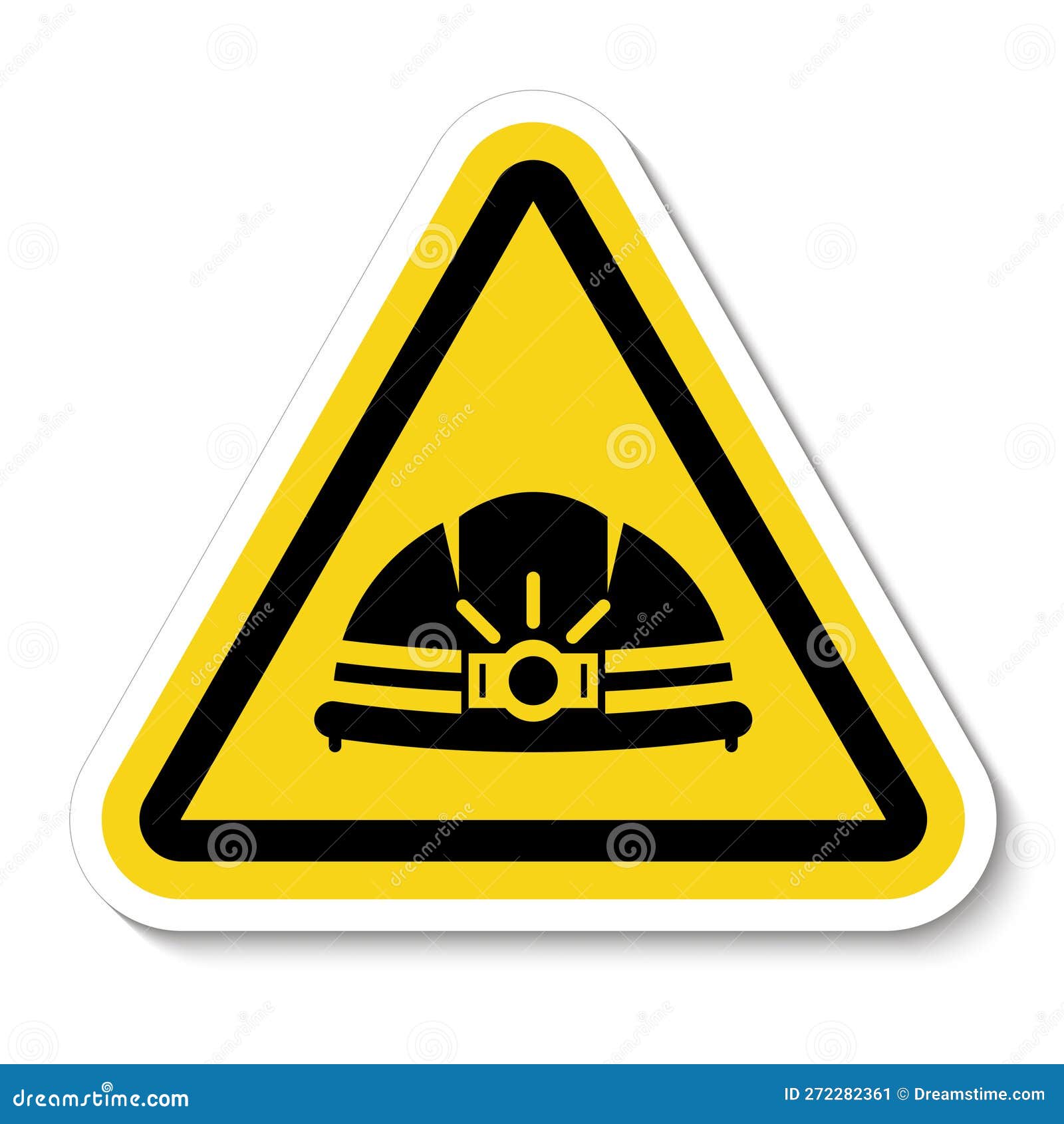 Head Protection Required Sign on White Background Stock Vector ...