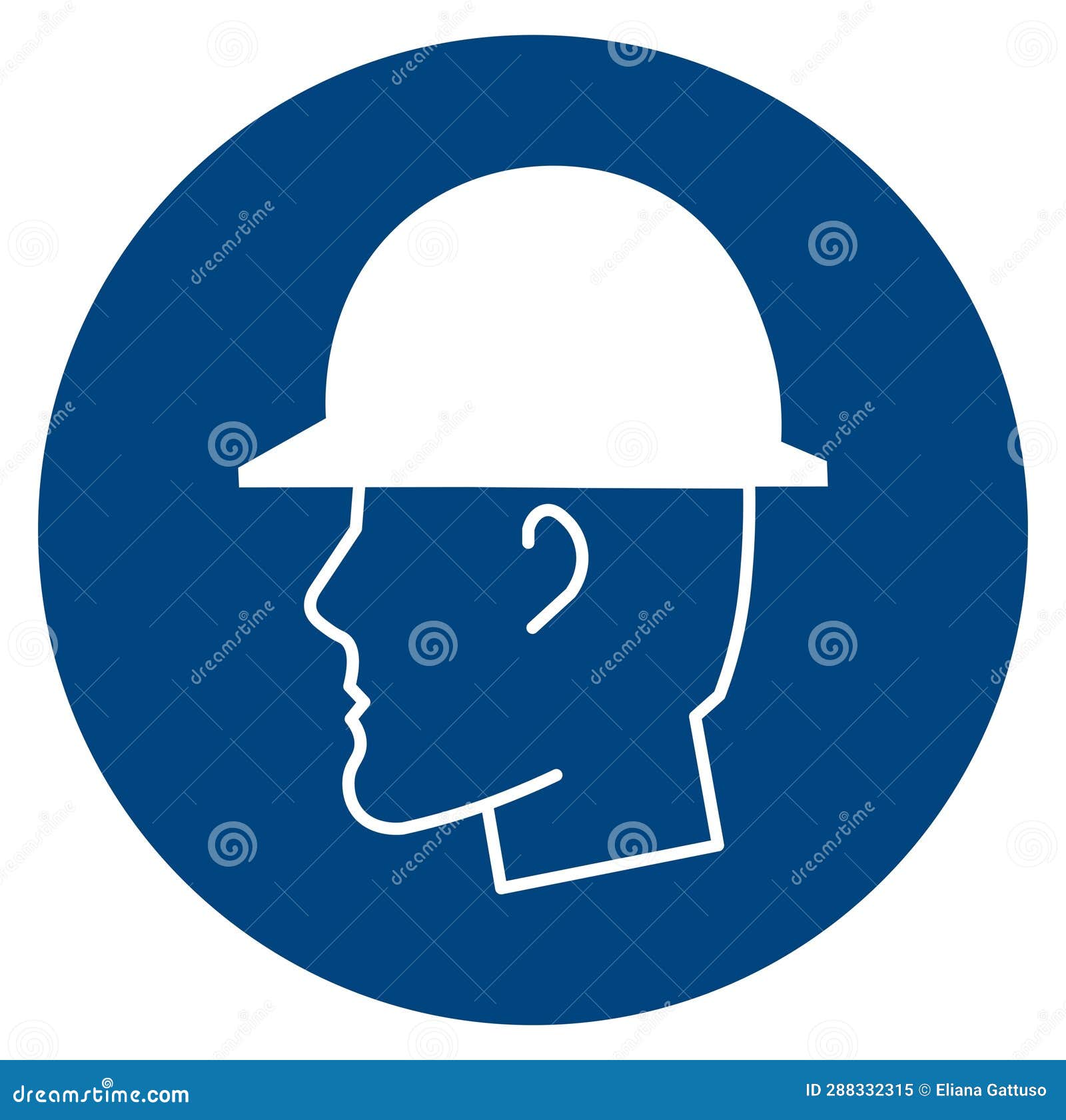 Head Protection Symbol stock illustration. Illustration of protect ...