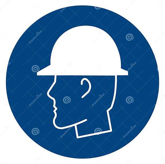 Head Protection Symbol stock illustration. Illustration of protect ...