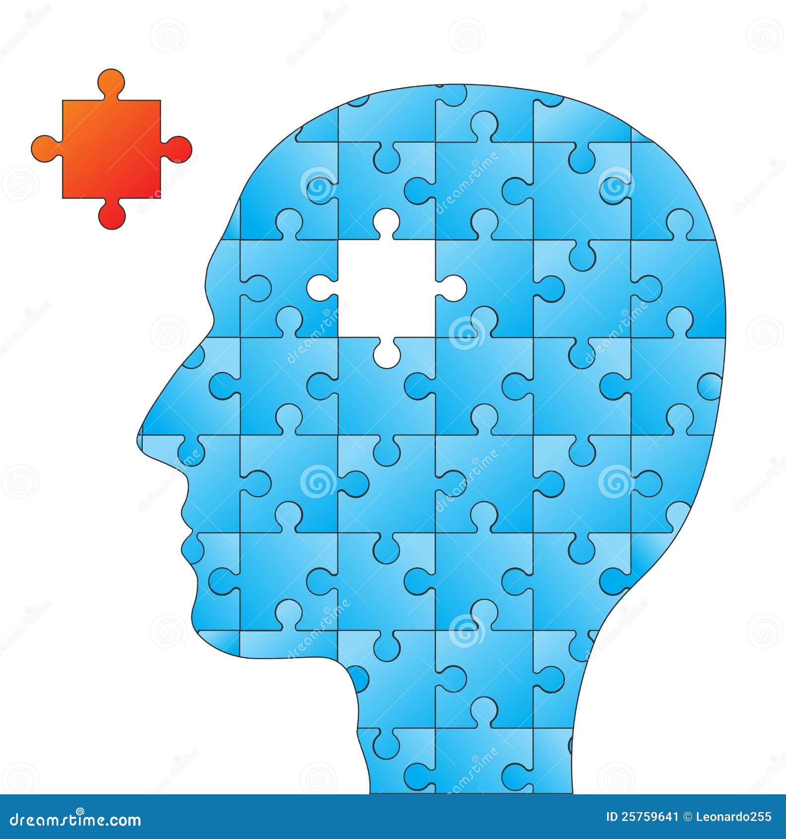 Head puzzle stock vector. Illustration of jumble, face - 25759641