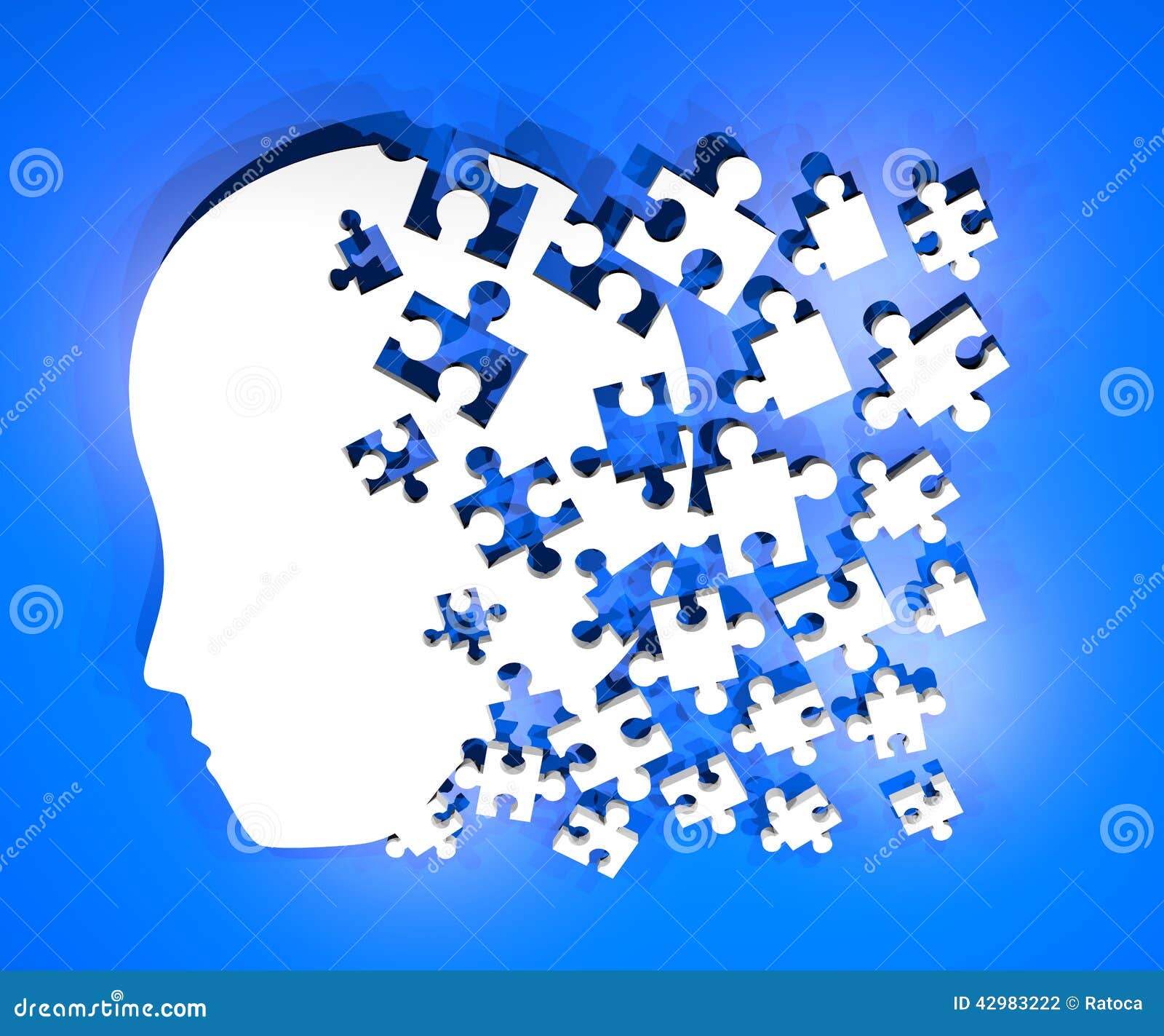 Head puzzle stock illustration. Illustration of analyzing - 42983222