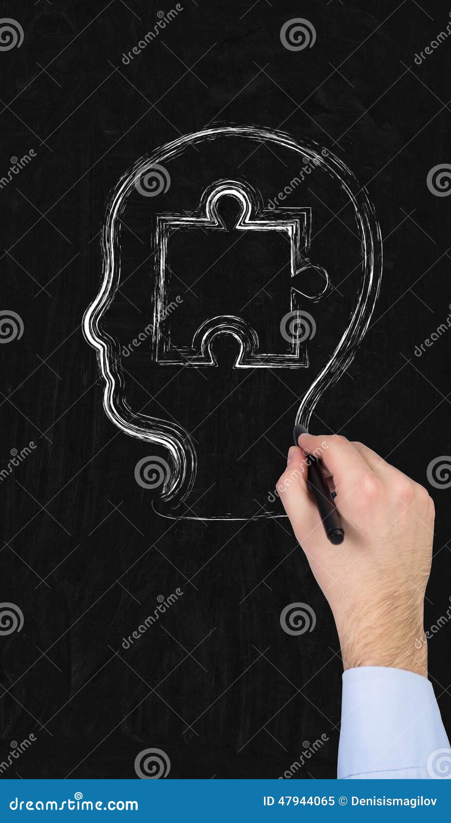 Head with puzzle stock image. Image of puzzle, game, abstract - 47944065