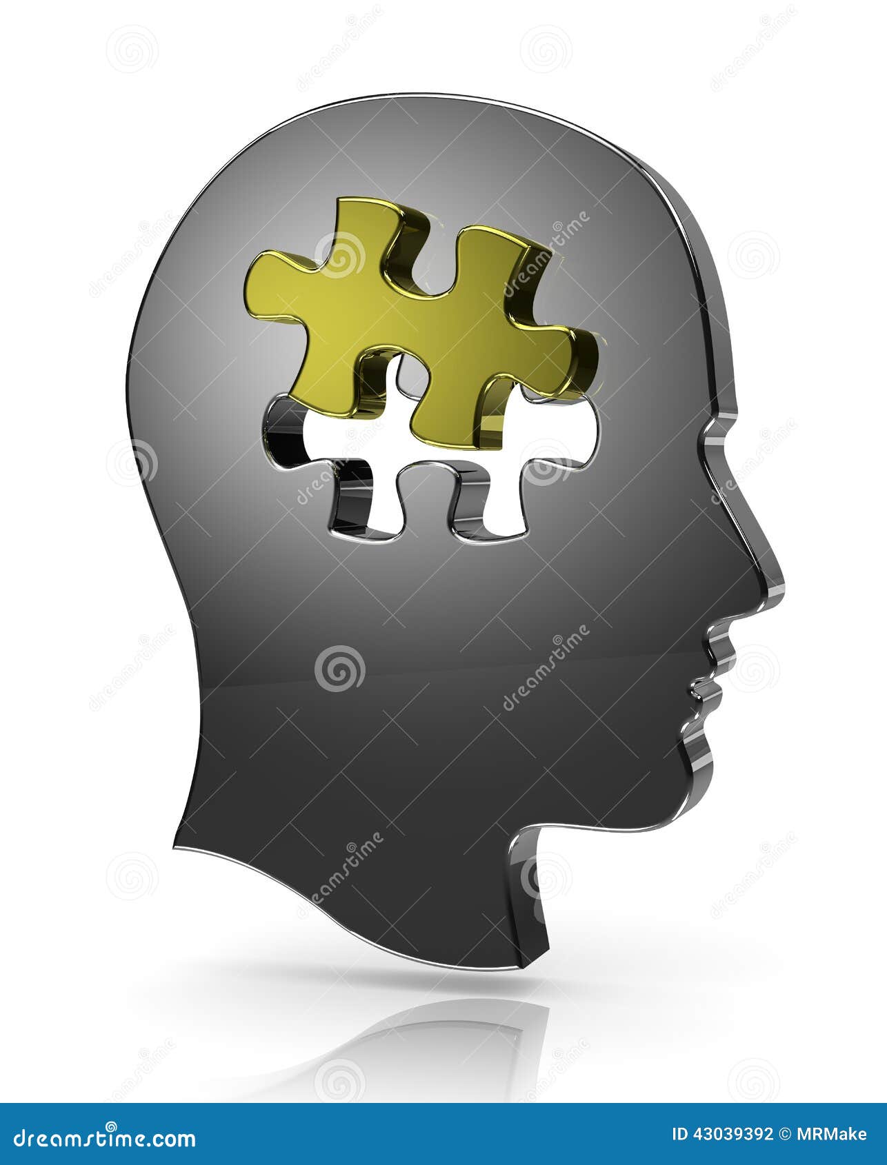 Head Puzzle stock illustration. Illustration of process - 43039392