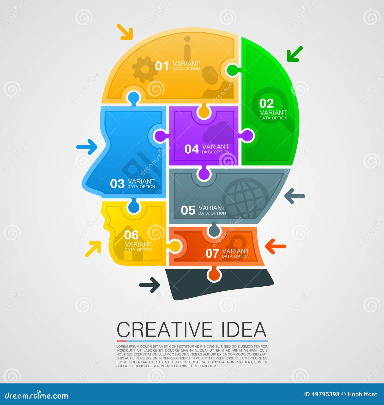 Man Head From Puzzles Vector Illustration | CartoonDealer.com #212052708