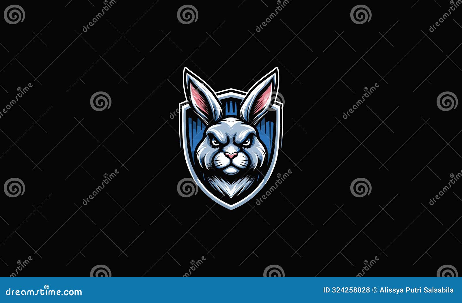 Rabbit Angry. Hare Evil Emotions. Animal Aggressive. Vector ...