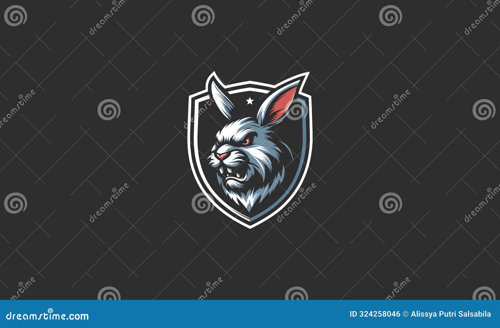 Rabbit Angry. Hare Evil Emotions. Animal Aggressive. Vector ...