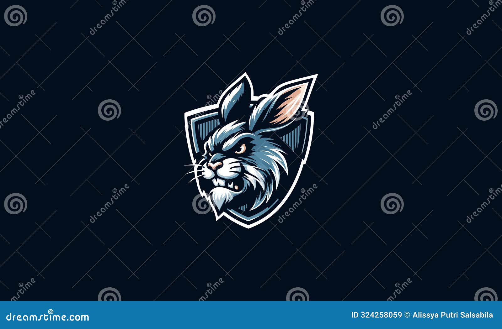 Rabbit Angry. Hare Evil Emotions. Animal Aggressive. Vector ...