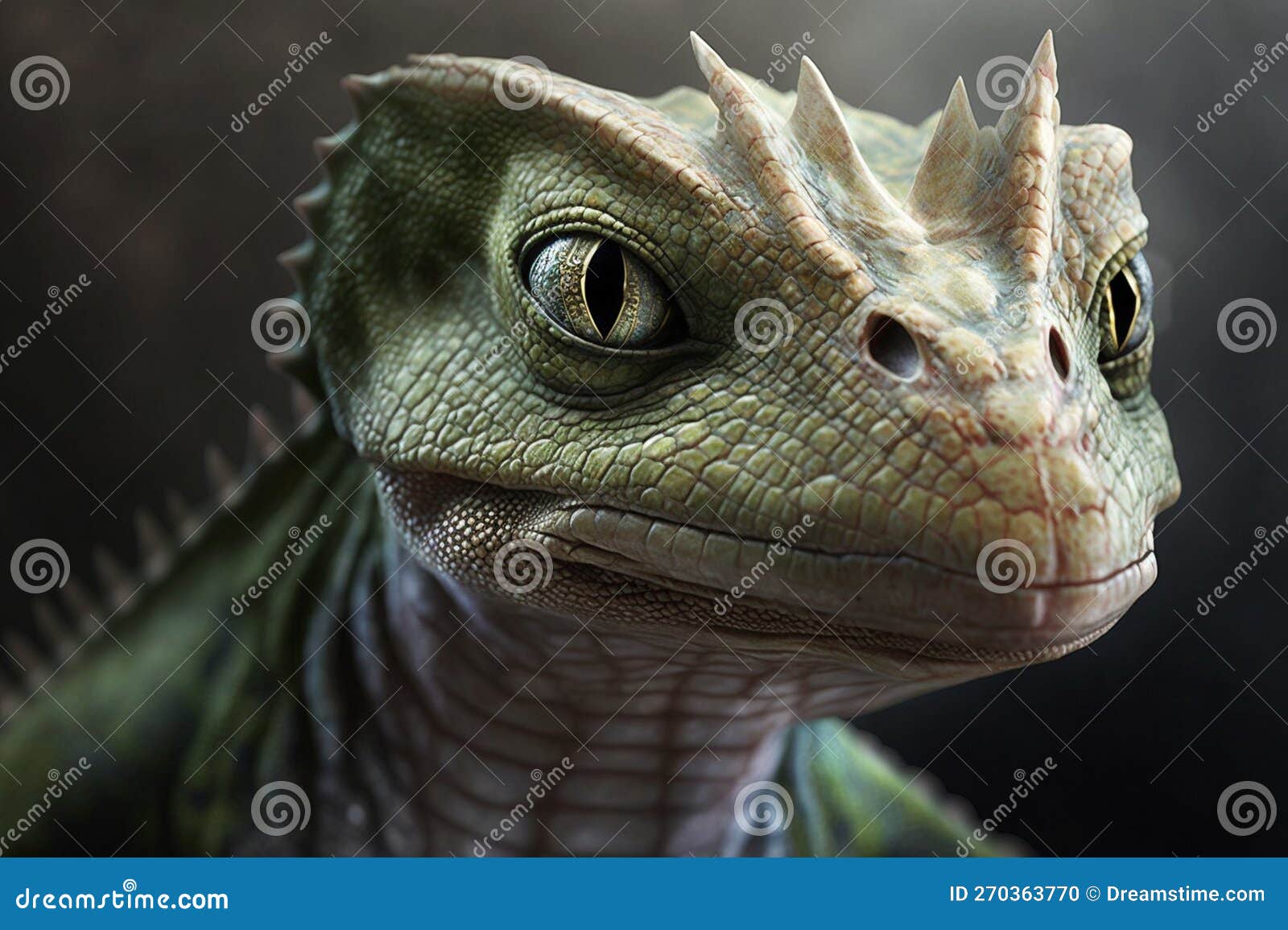 Head of a Reptile Close-up. Reptile Closeup Macro Portrait Stock ...
