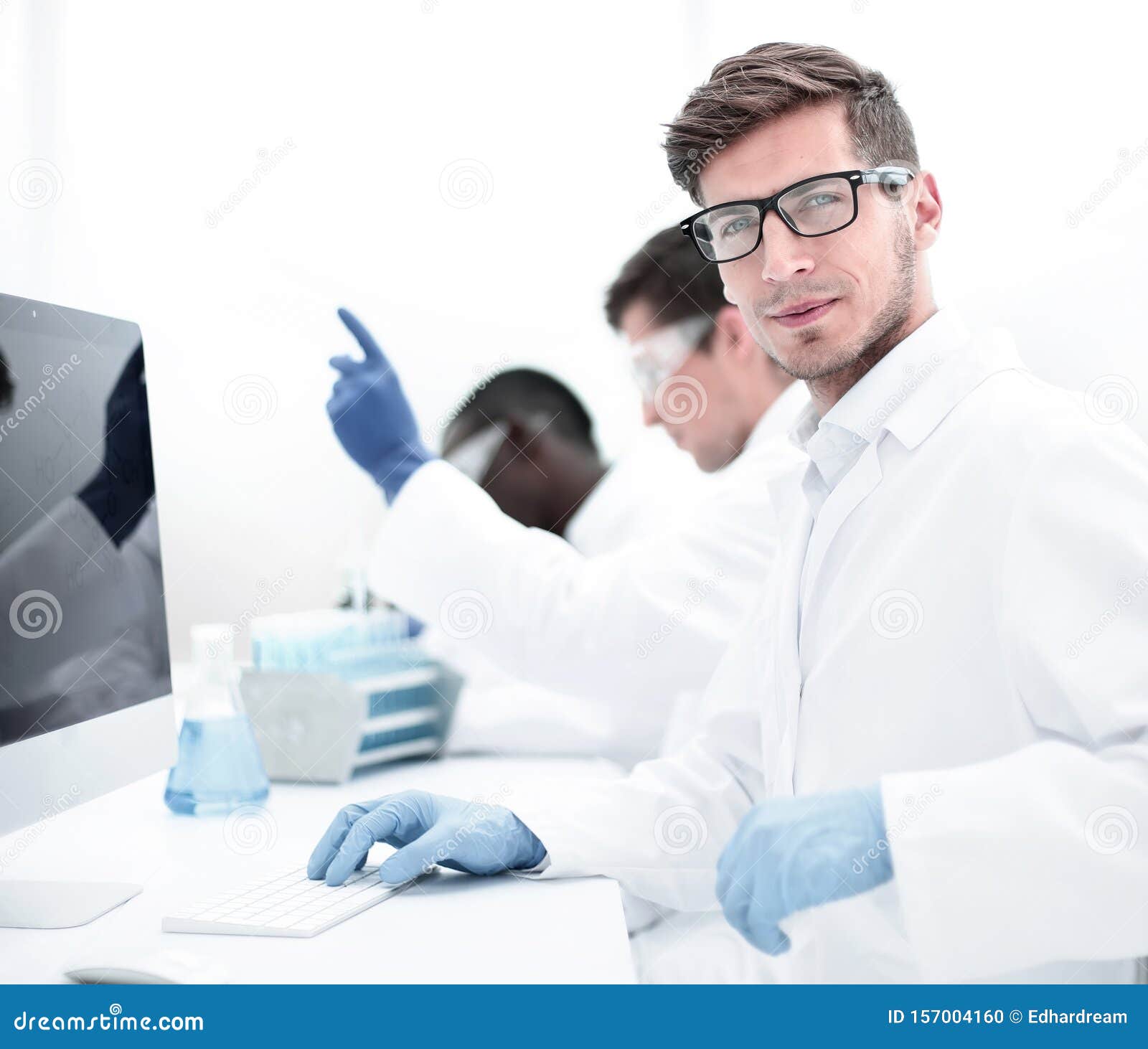 Head of the Research Center Sitting at His Desk Stock Photo - Image of ...