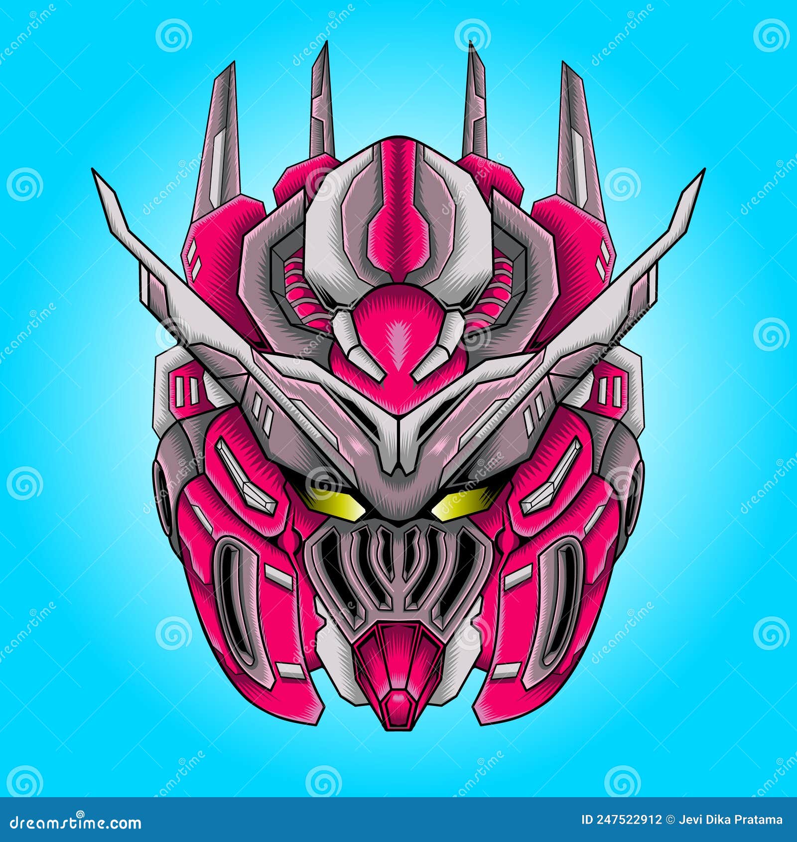 Head Robotic Cyberpunk Ronin Samurai Royalty-Free Stock Image ...