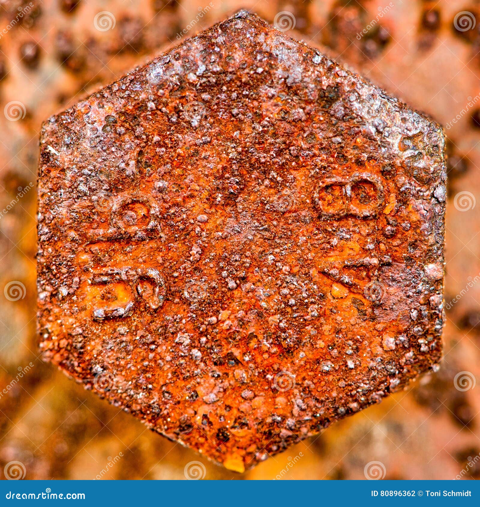 Head of a rusty red stock photo. Image of steel, repair - 80896362