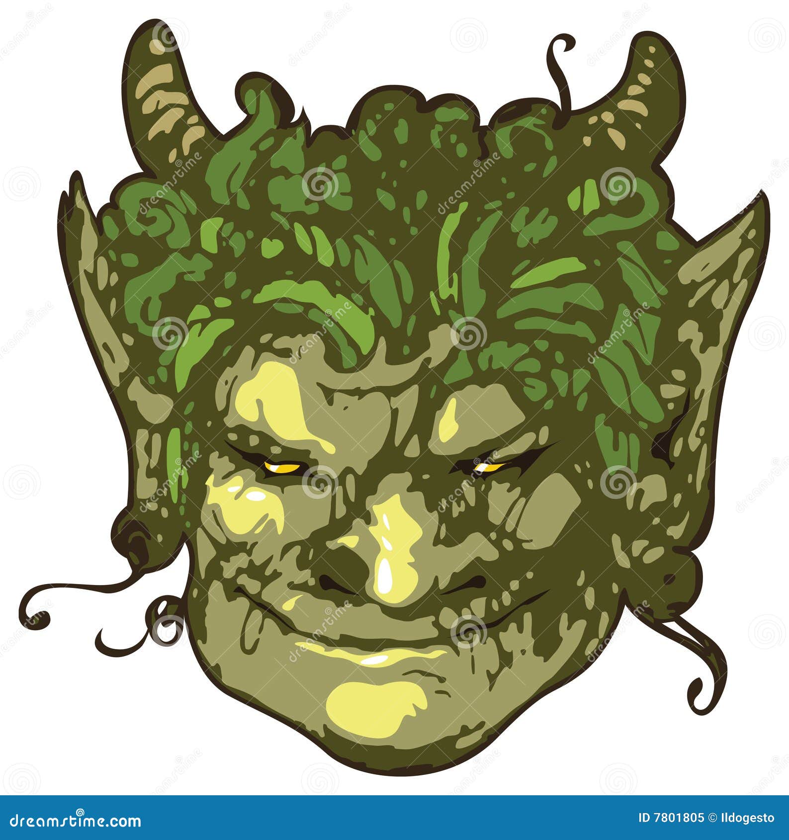 Satyr Faun Ancient Mythical Creature Cartoon Vector Illustration On A ...